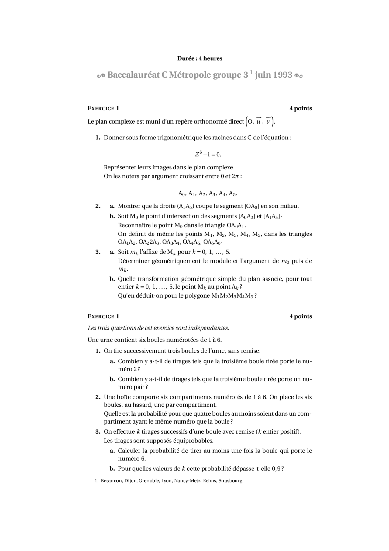 Examen De Géométrie Algorithmique 10 Docsity