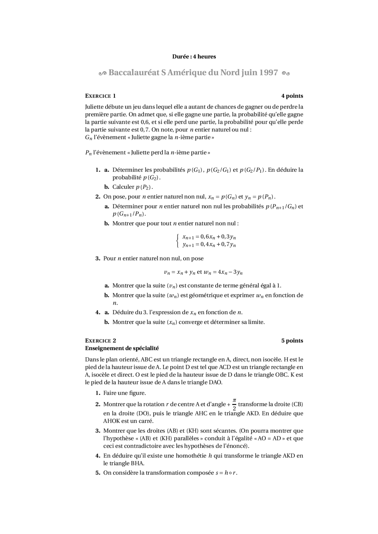Les Méthodes Danalyse Numérique Exercice 1 Docsity