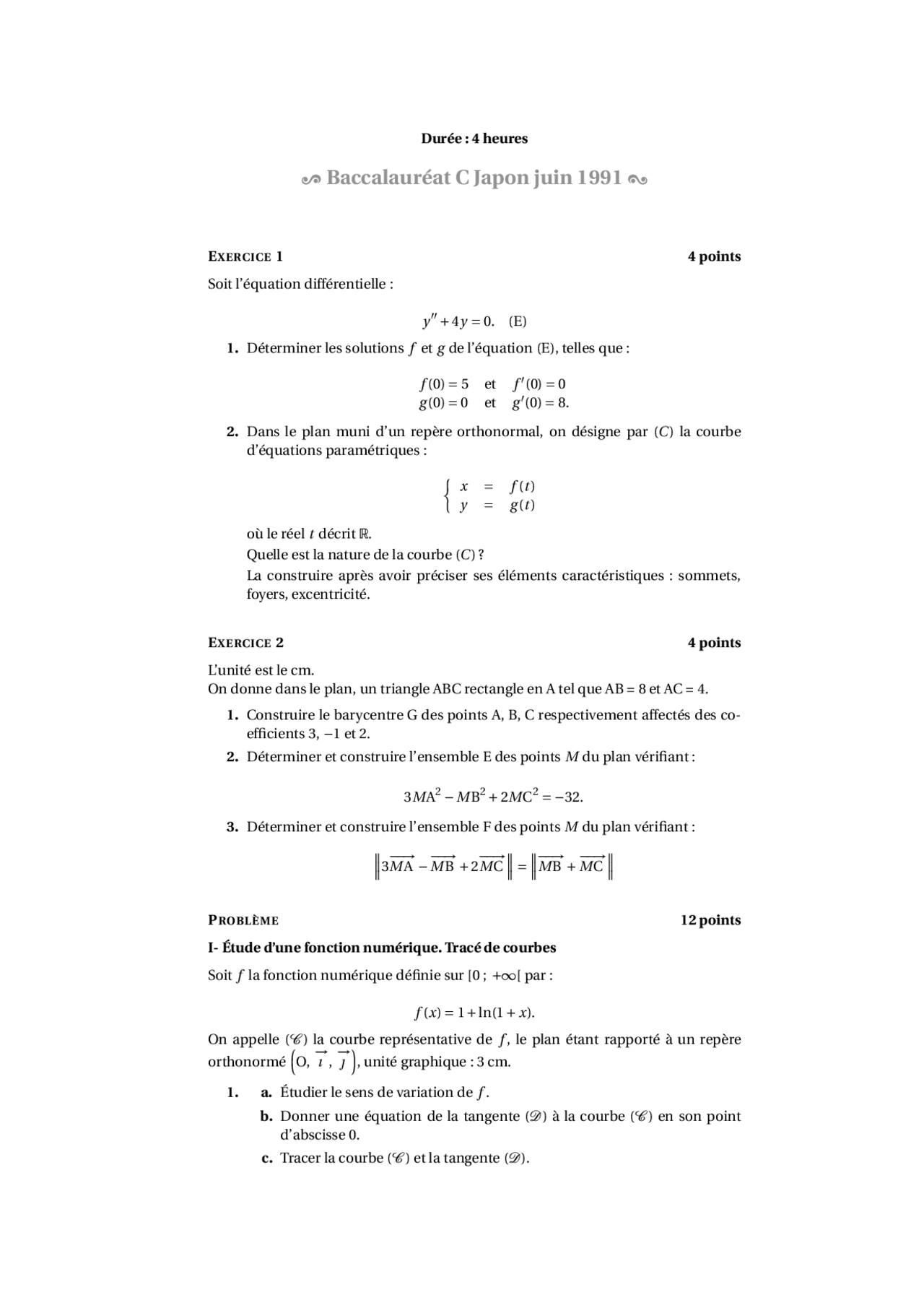 Exercices De Géométrie Algorithmique 7 Docsity