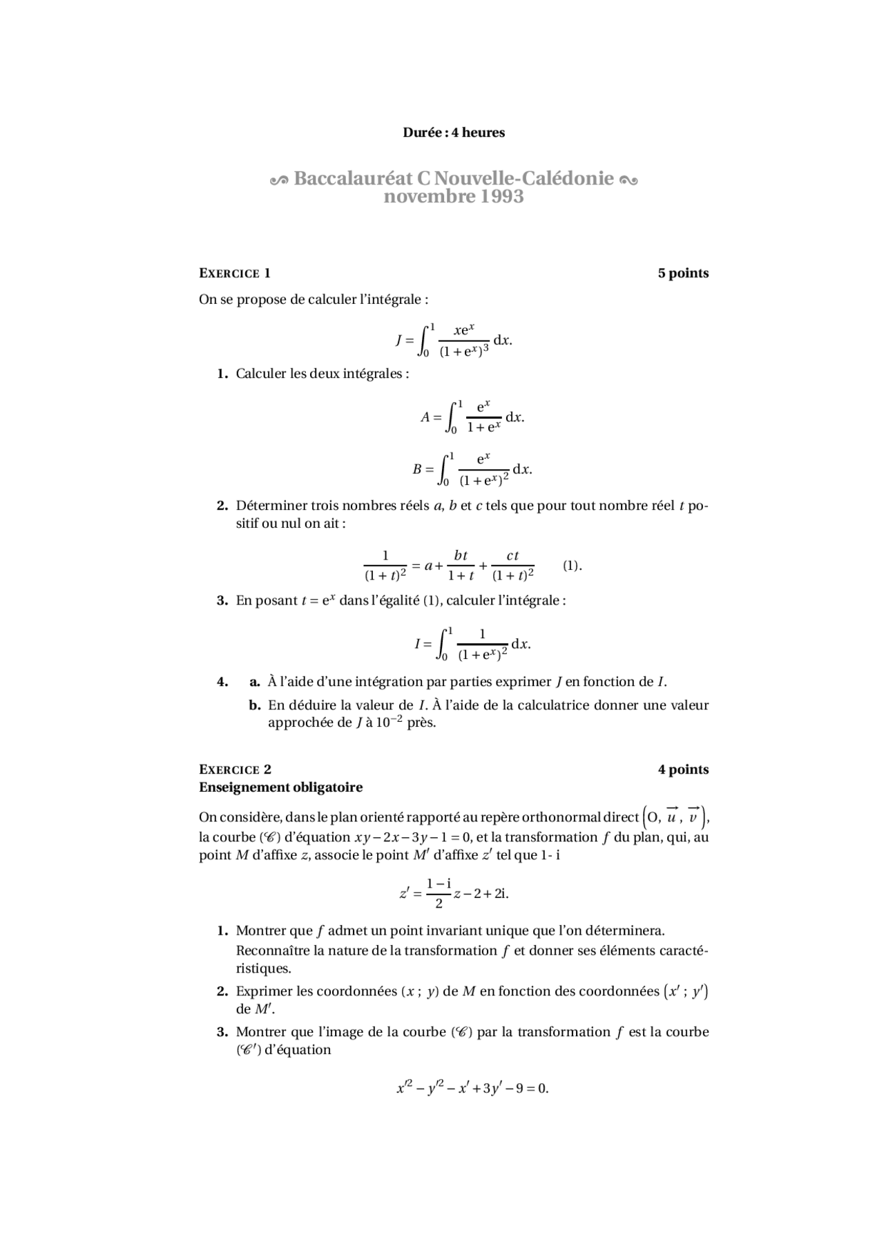 Examen De Géométrie Algorithmique 13 Docsity