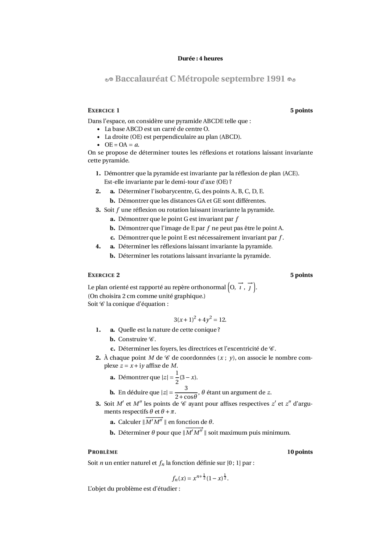 Exercices De Géométrie Algorithmique 8 Docsity