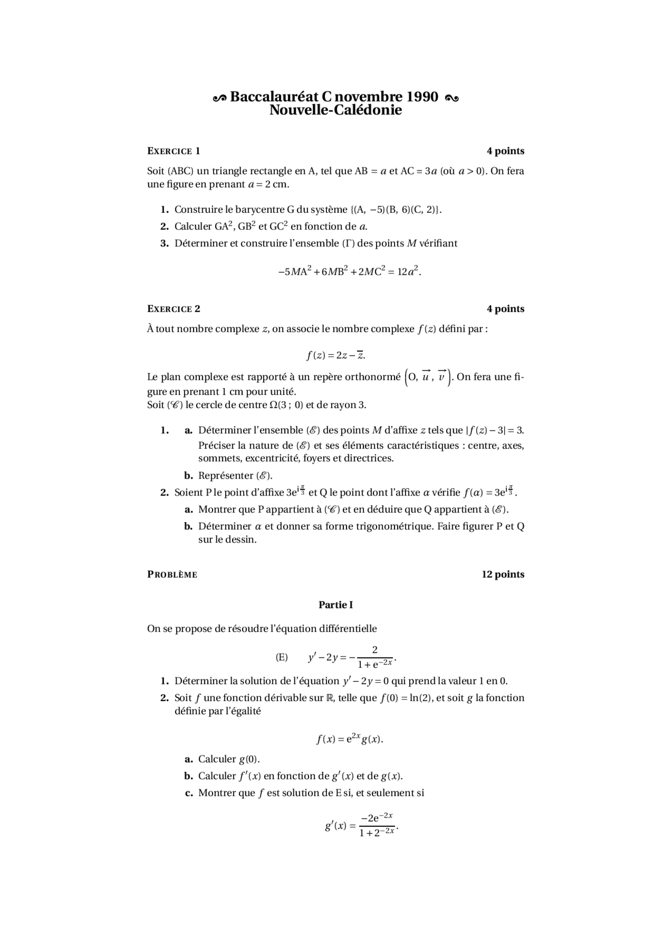 Le barycentre G du système – travaux pratiques de géométrie algorithmique – 16 - Docsity