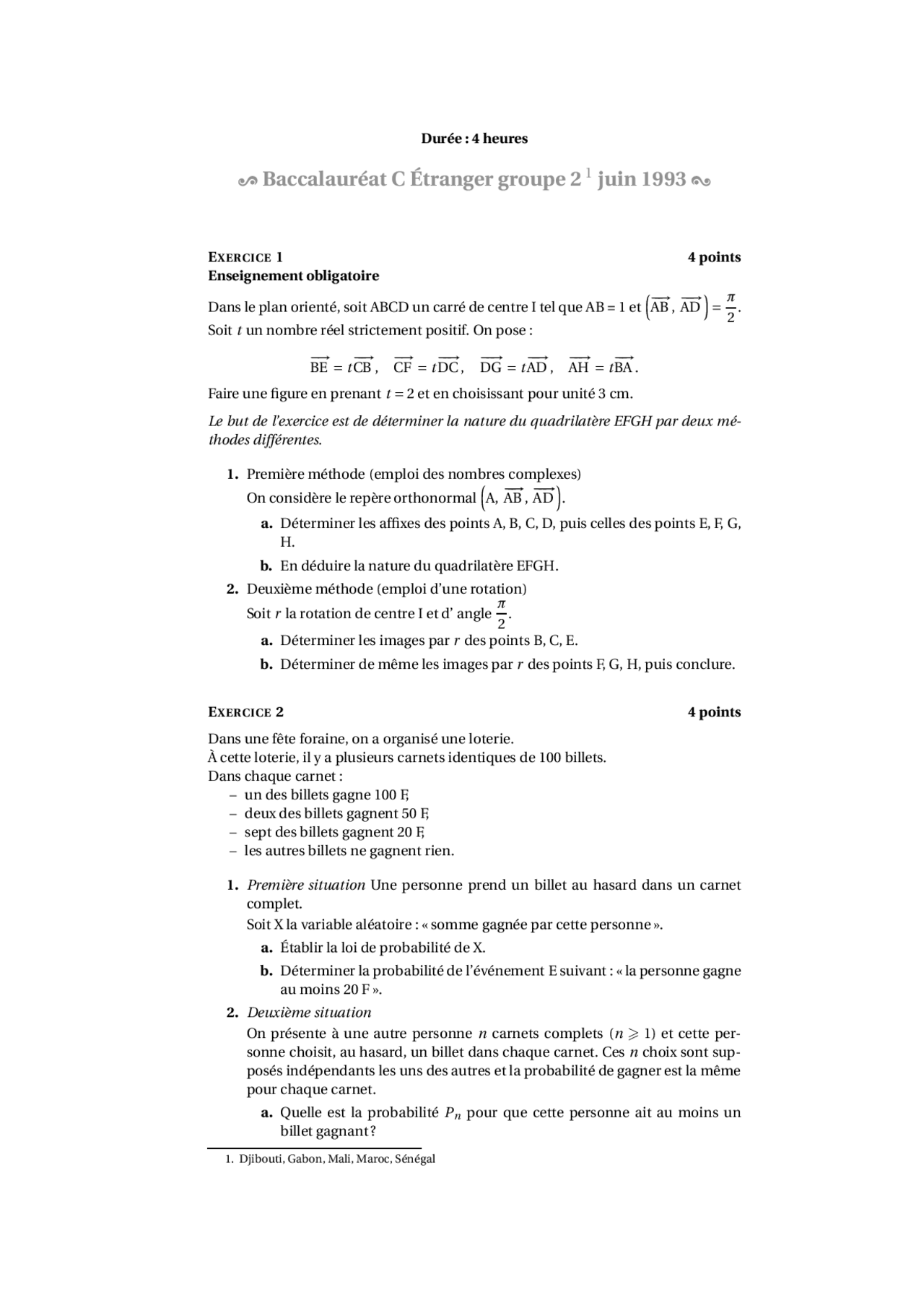 Examen De Géométrie Algorithmique 5 Docsity