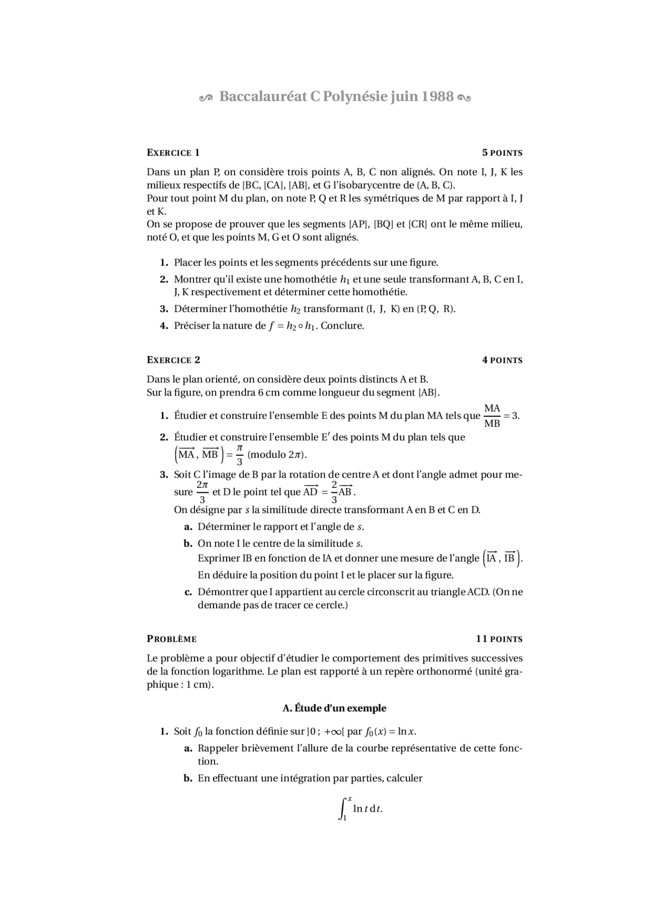 Géométrie Algorithmique Exercices 12 Docsity