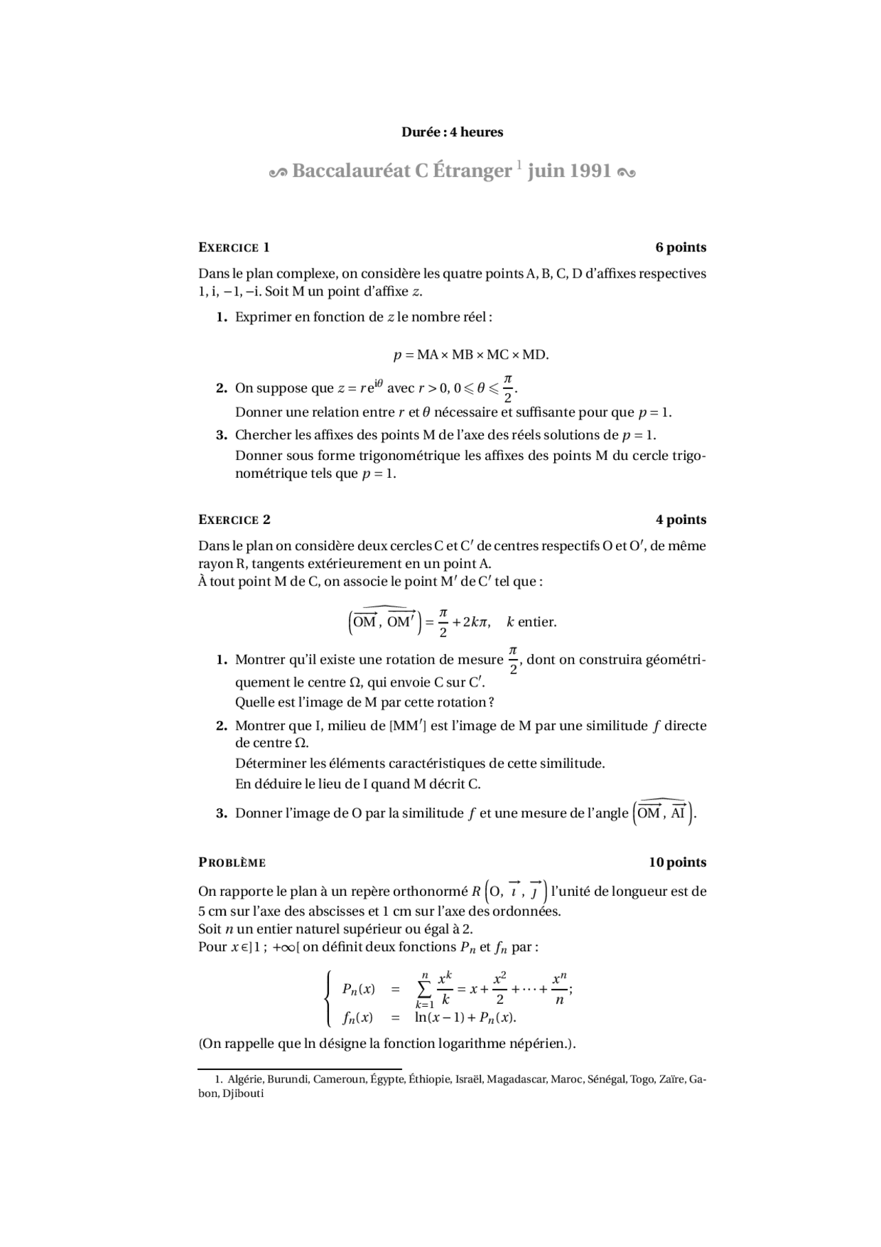 Exercices De Géométrie Algorithmique 6 Docsity