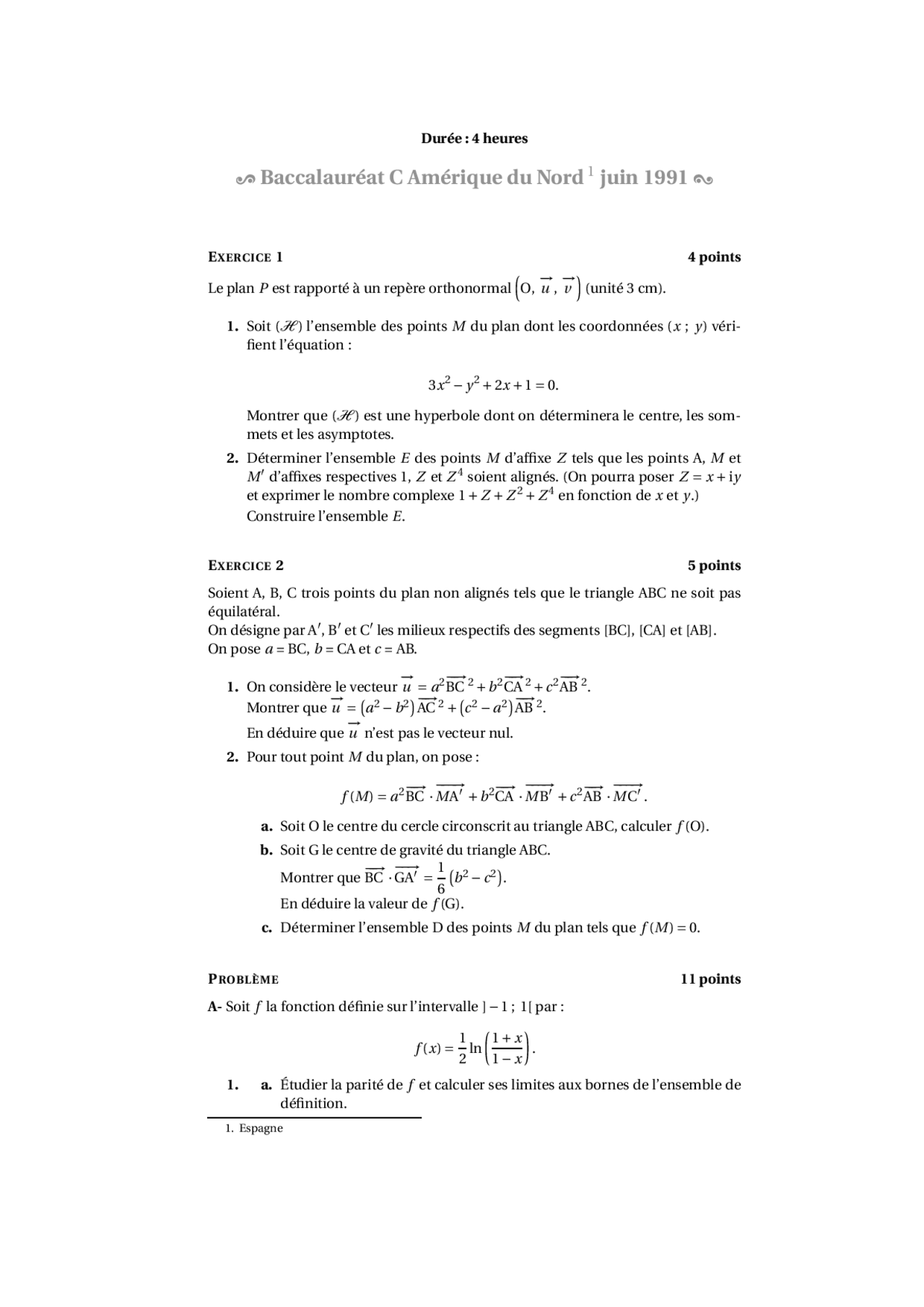 Exercices De Géométrie Algorithmique 1 Docsity
