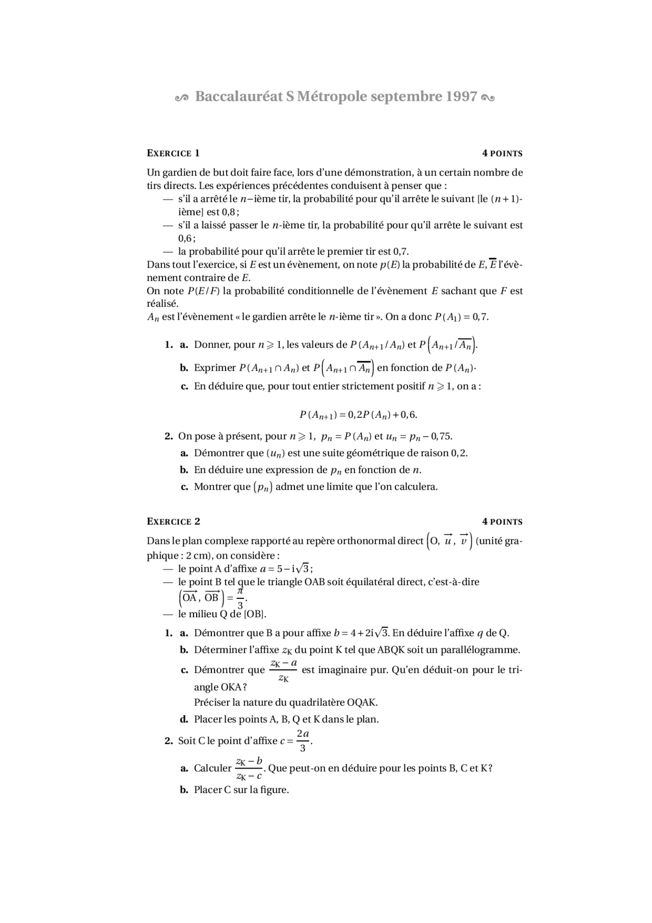 Les Méthodes Danalyse Numérique Exercice 11 Docsity