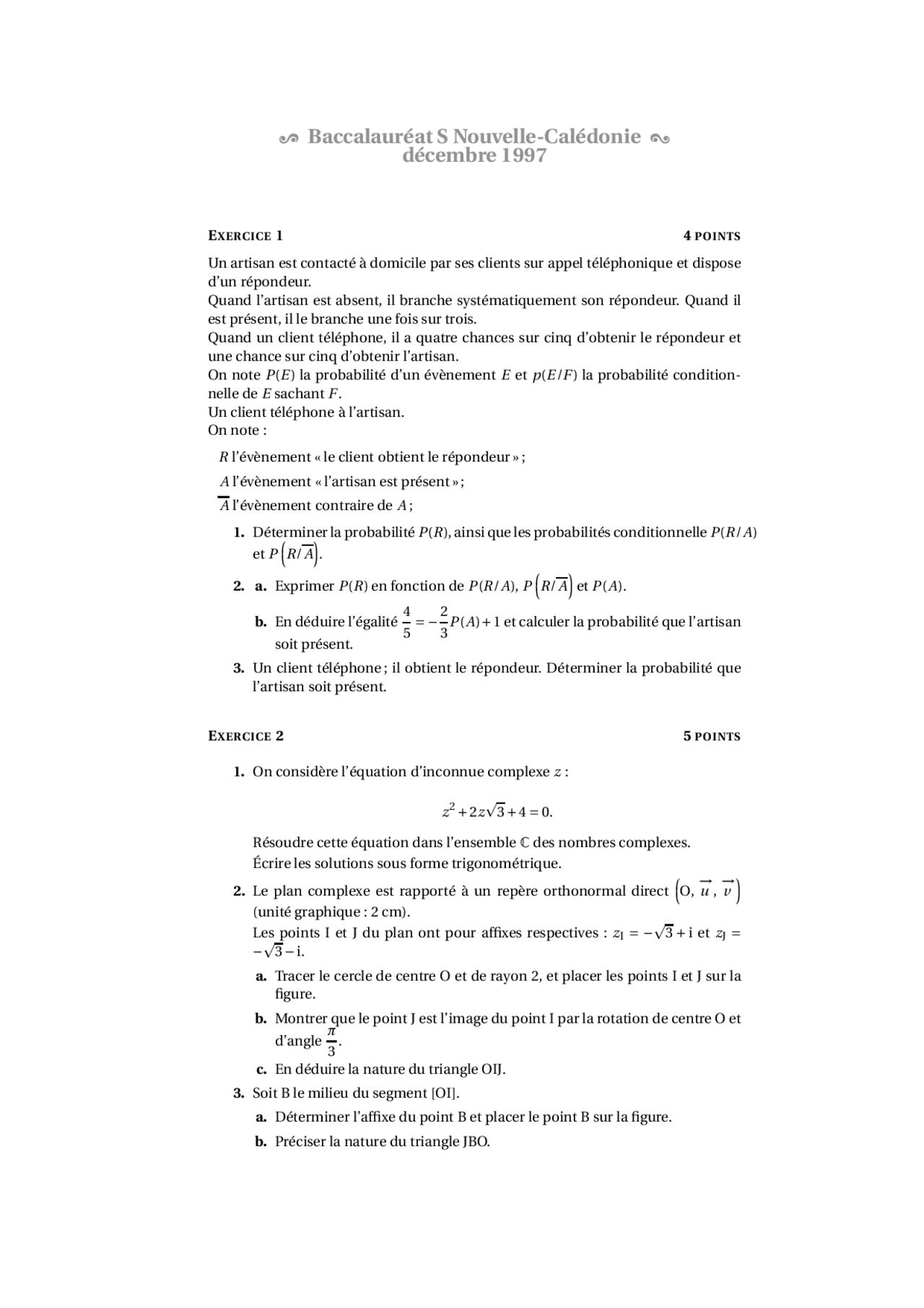 Les Méthodes Danalyse Numérique Exercice 12 Docsity