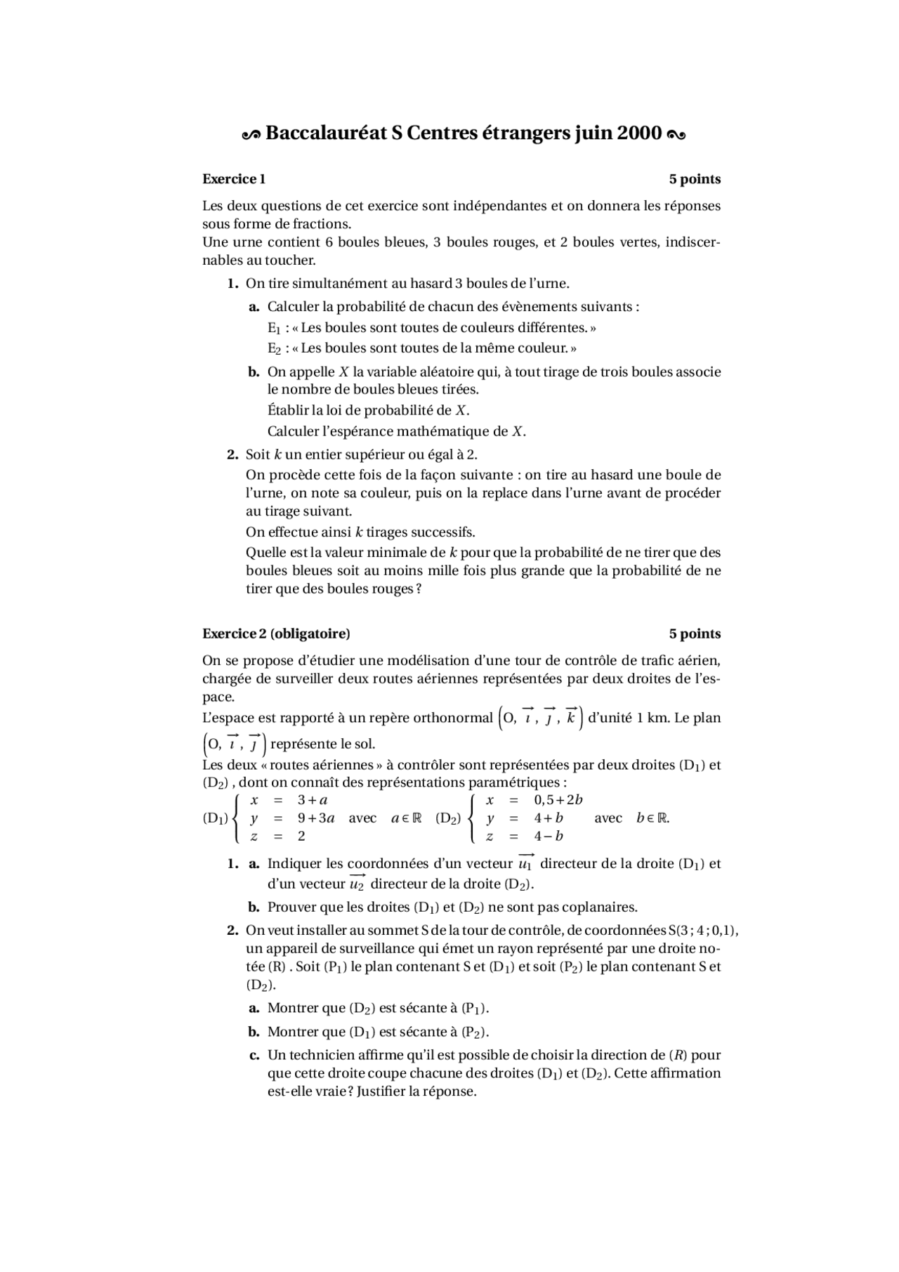 Exercices sur la modélisation mathématique 7 | Exercices Modélisation ...