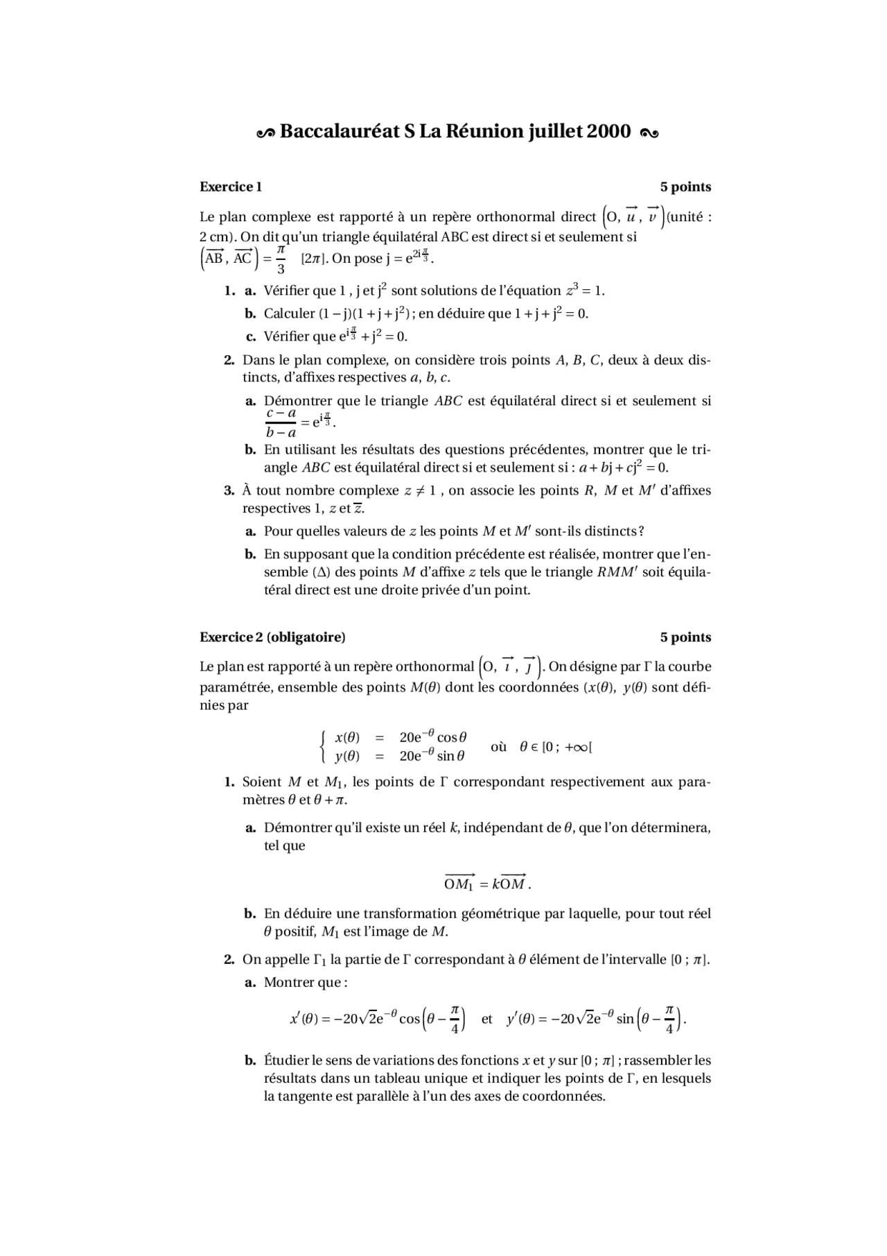 Exercices Sur La Modélisation Mathématique 8 Docsity