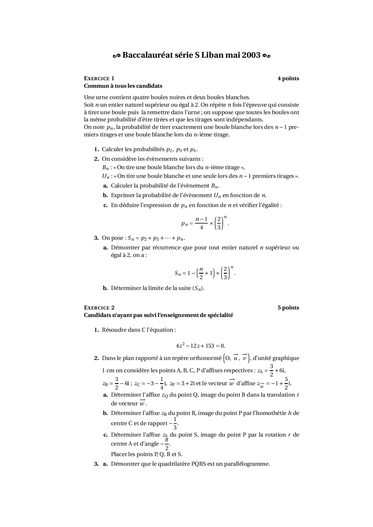 Exercices De Modélisation Mathèmatique Correction 18 Docsity