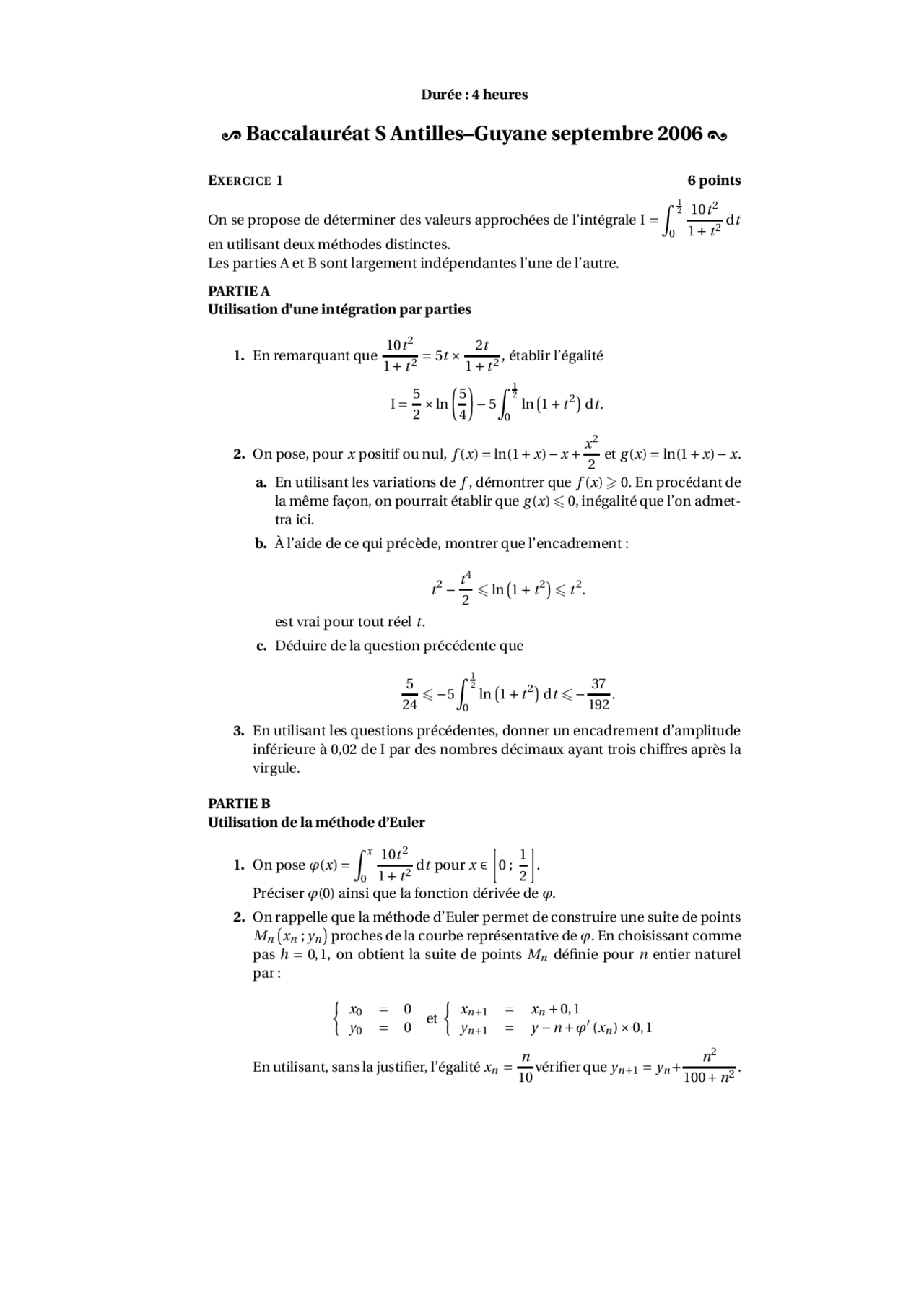 Correction Exercices De Mathématique 6 Docsity