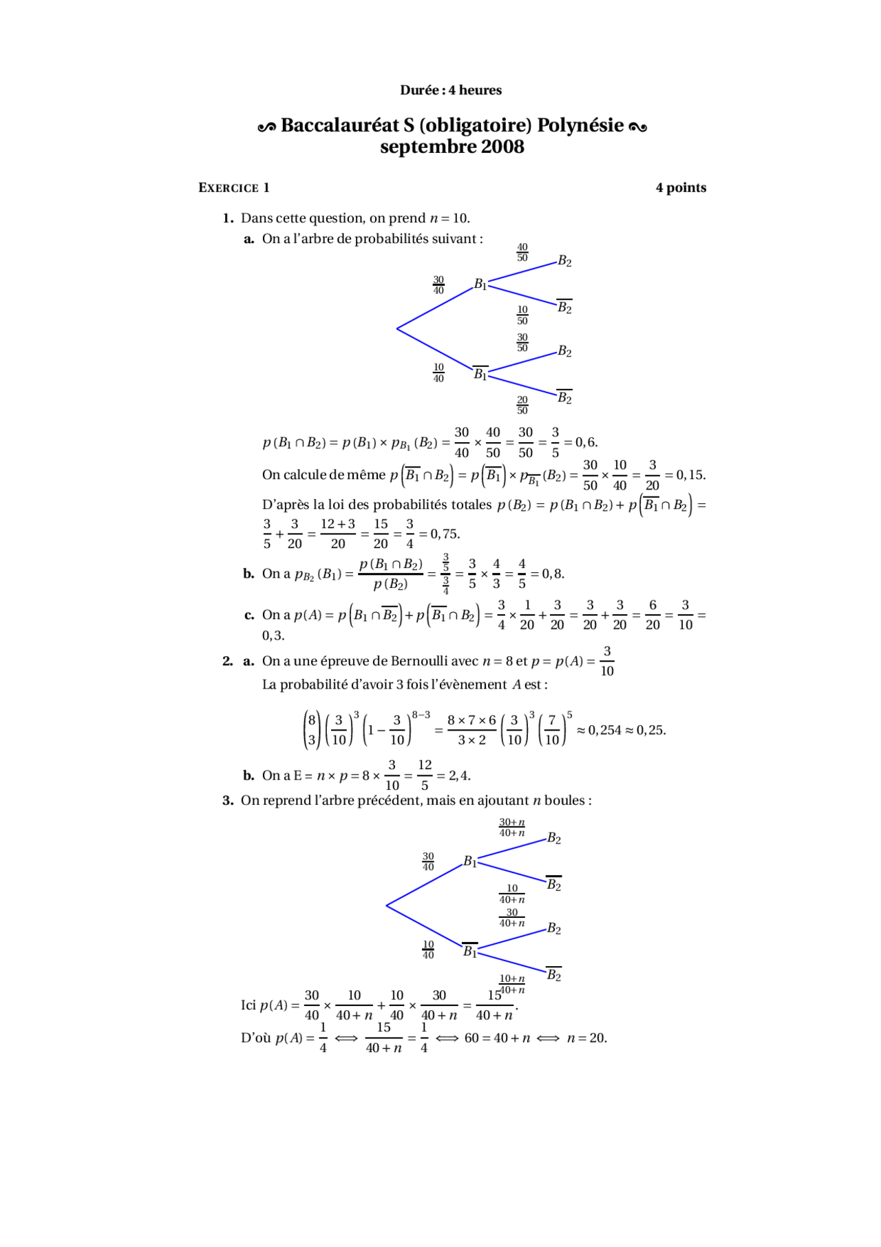Exercitation Dalgèbre Correction 3 Docsity