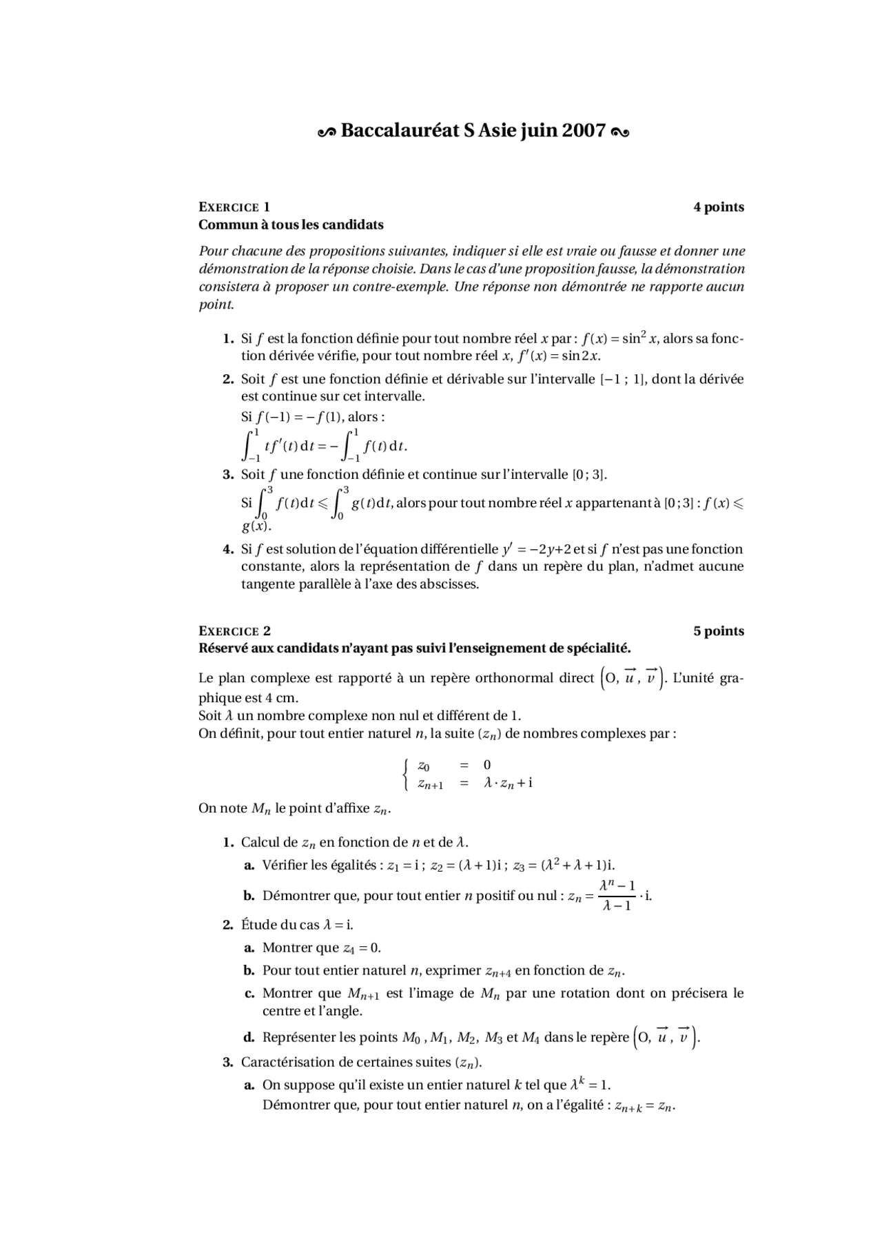Correction Examen Géométrie Algorithmique 6 Docsity