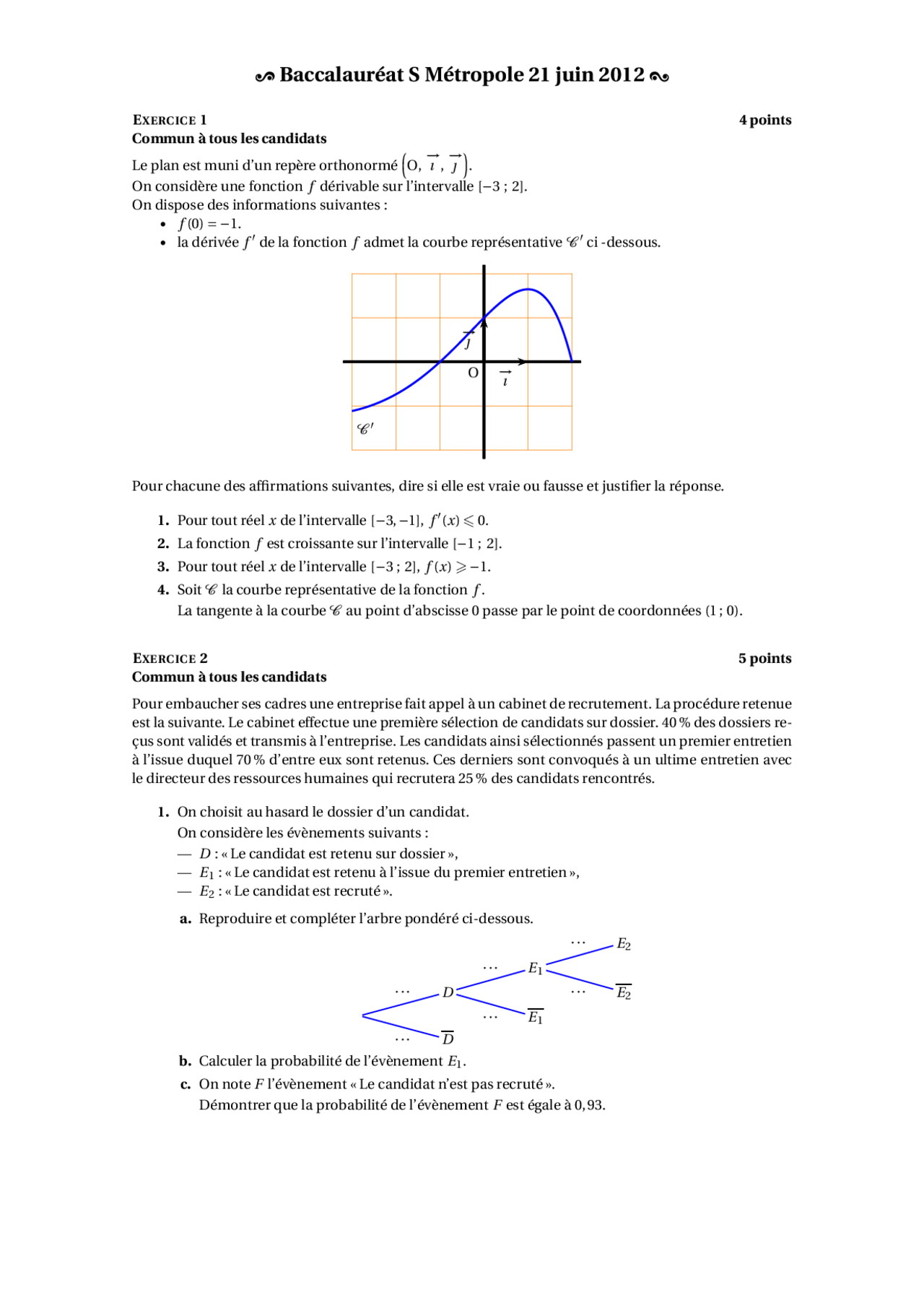 Algèbre – correction des exercices 15 | Exercises Linear Algebra | Docsity