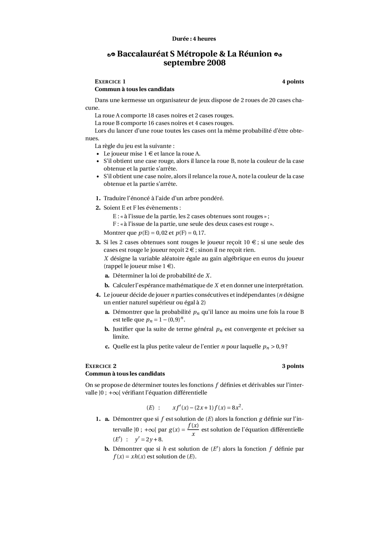Exercitation Dalgèbre Correction 9 Docsity