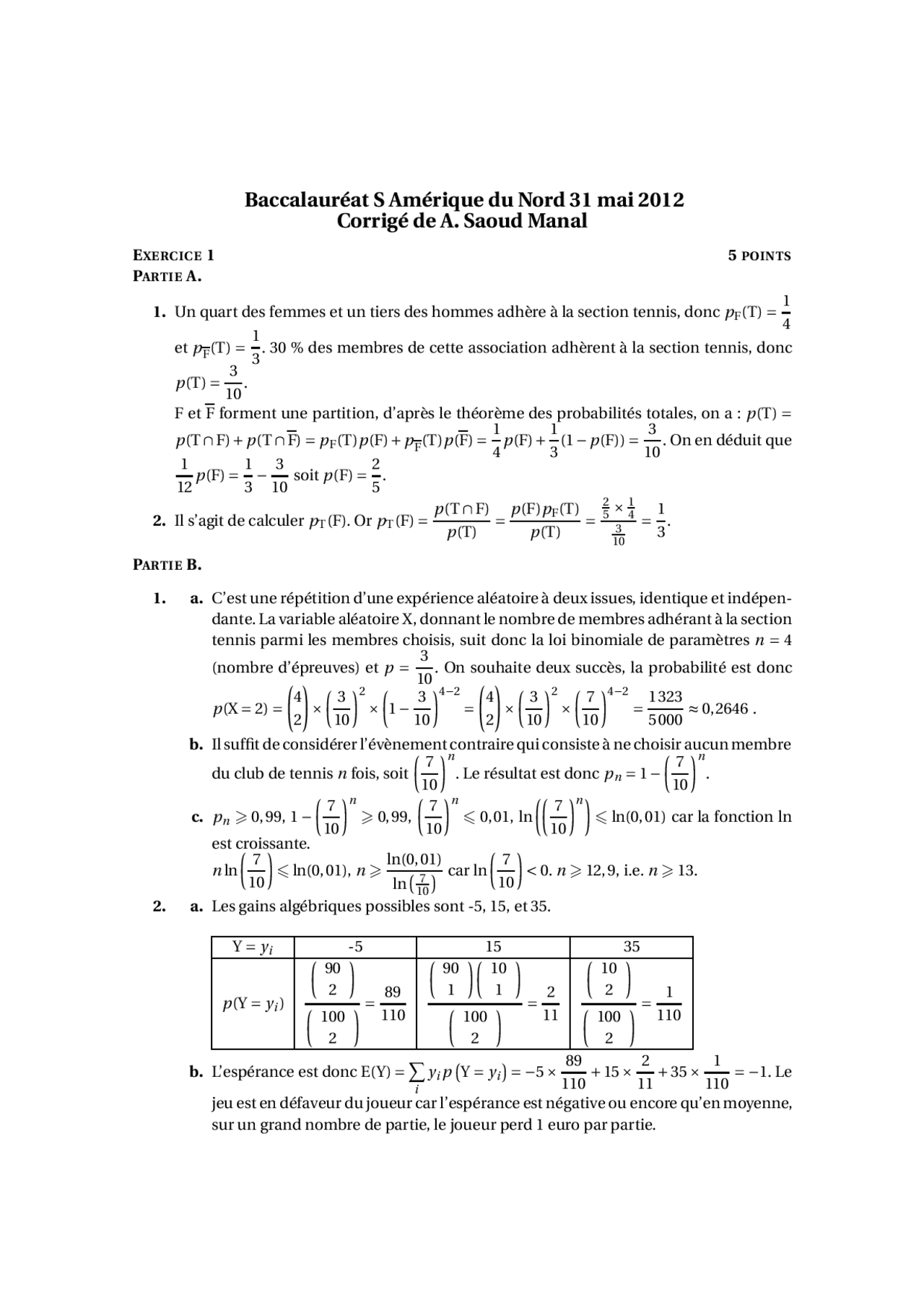 Algèbre Correction Des Exercices 10 Docsity