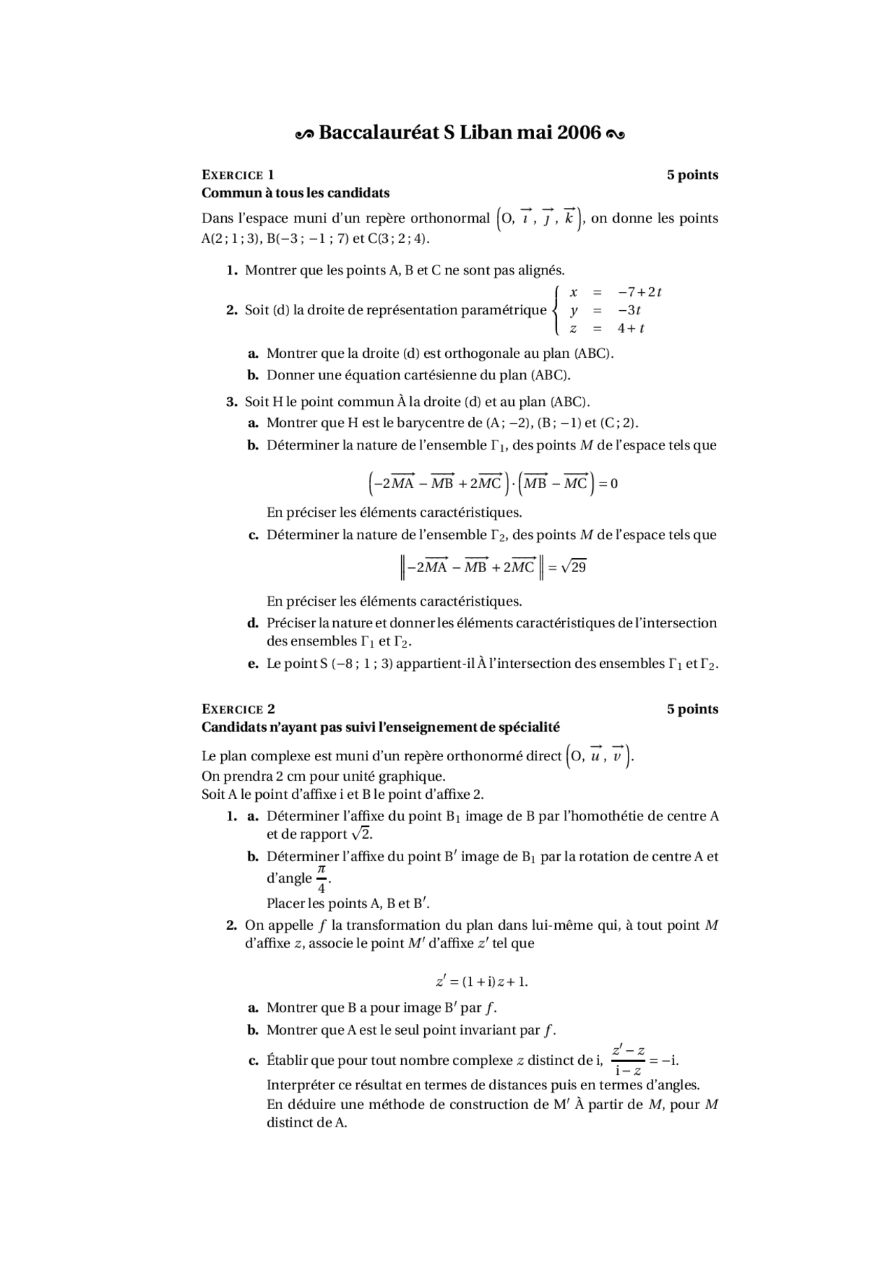 Corrigé Exercices De Géométrie 6 Docsity