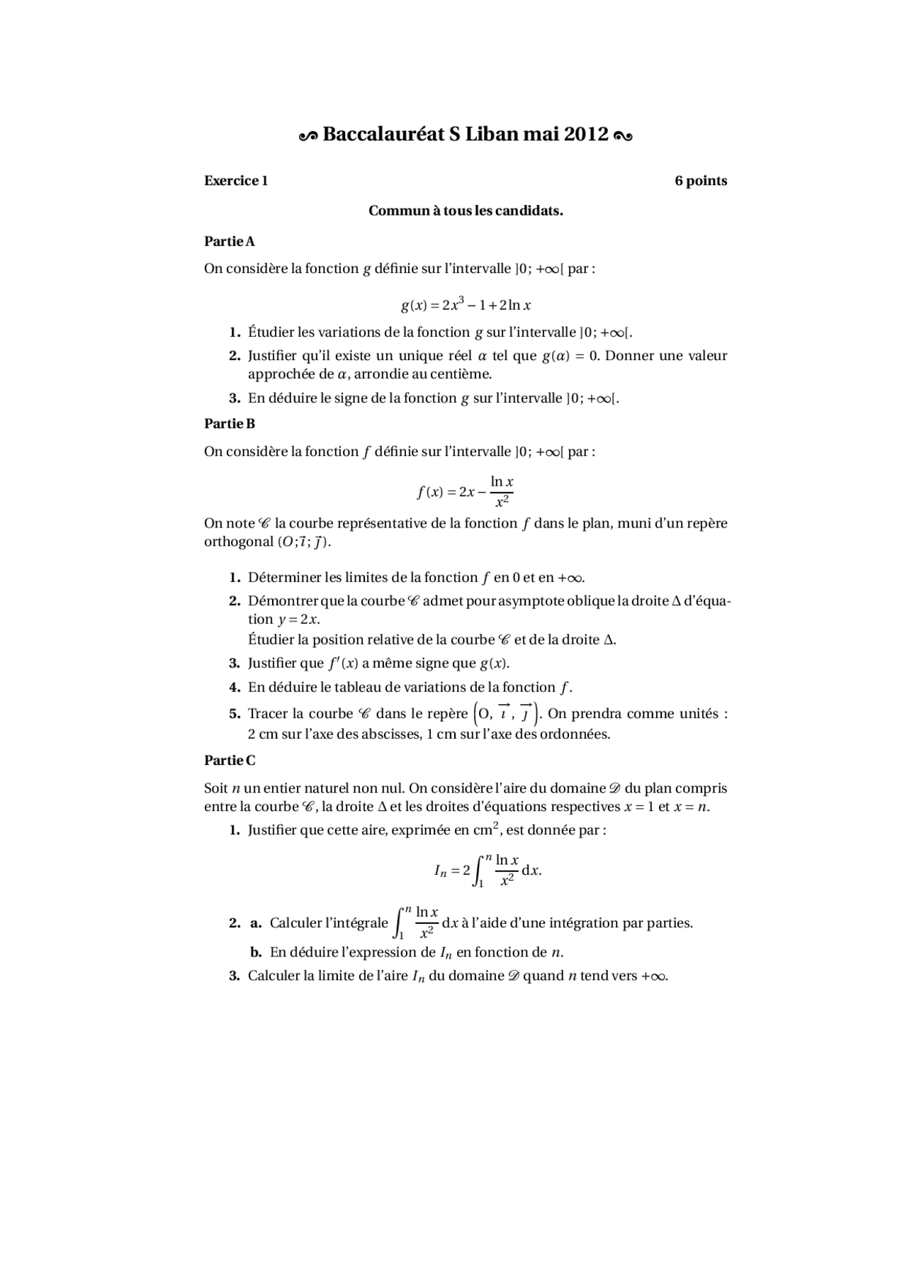 Algèbre Correction Des Exercices 12 Docsity