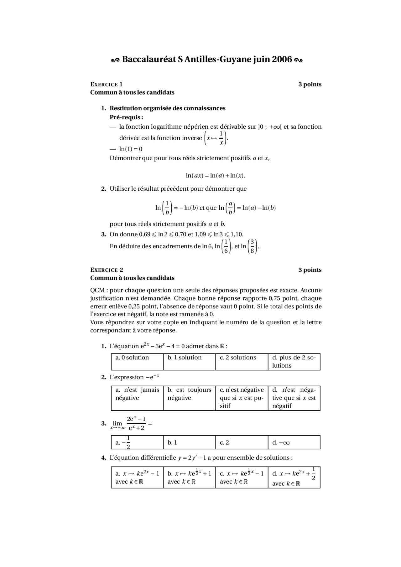Correction Exercices De Mathématique 5 Docsity