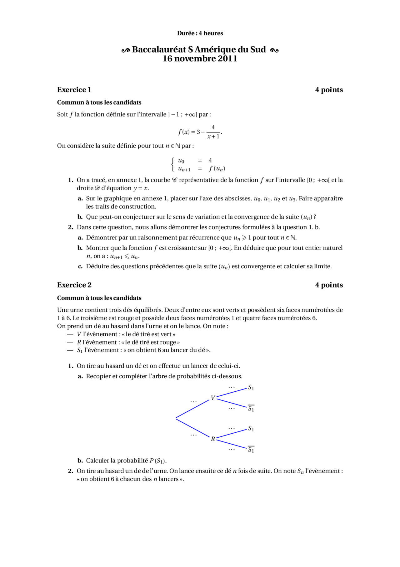 Corrigé Exercices Calcul Avancé 2 Docsity
