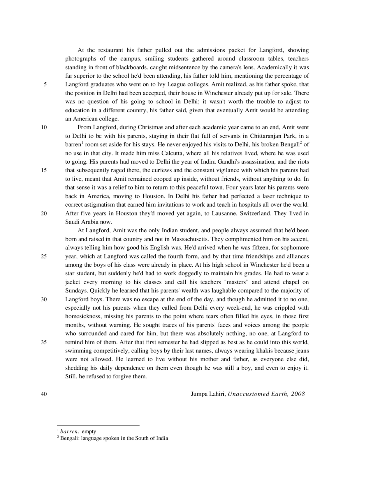 Exercices Langue Anglaise 18 Docsity