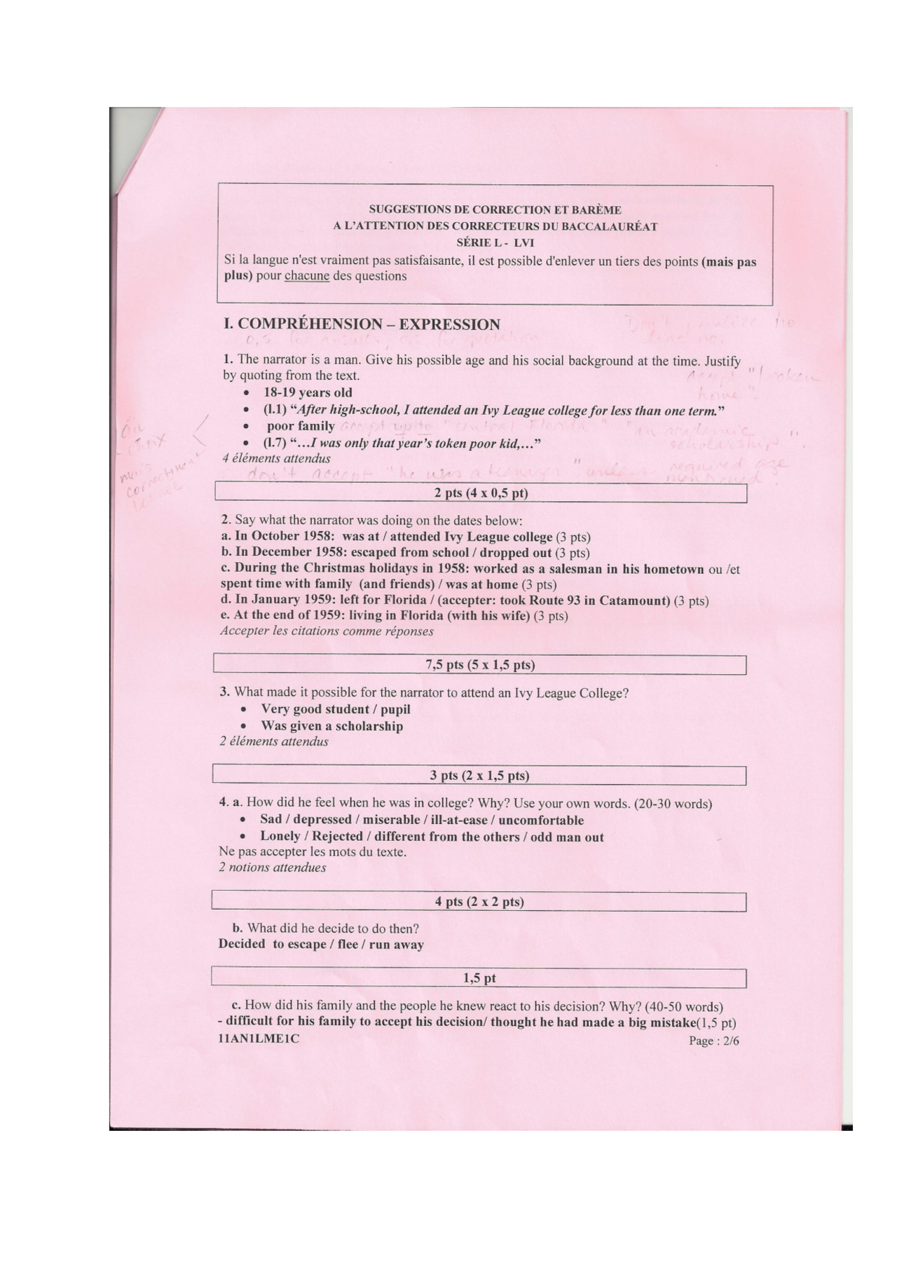 Correction Exercice Anglais 4 Docsity