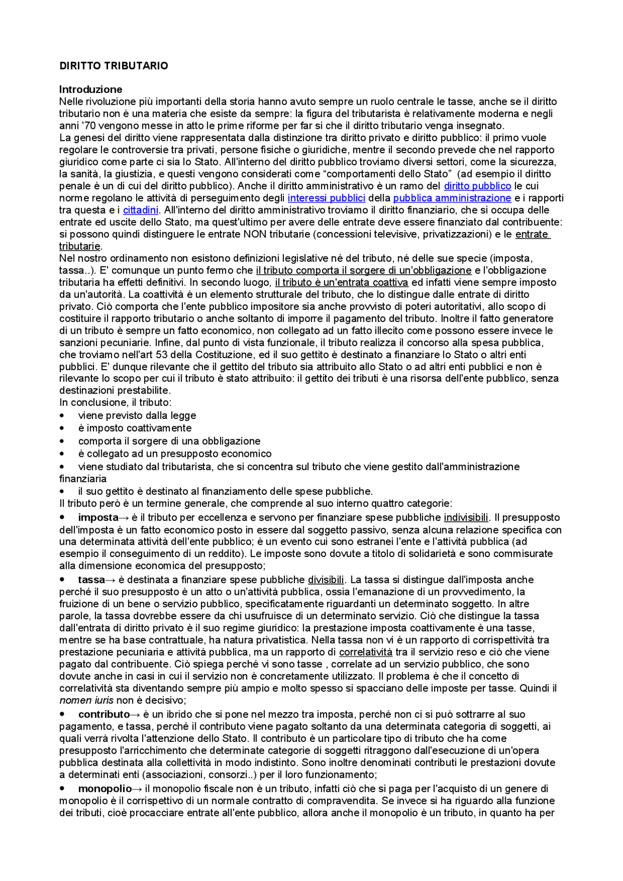 Compendio Di Diritto Tributario Docsity