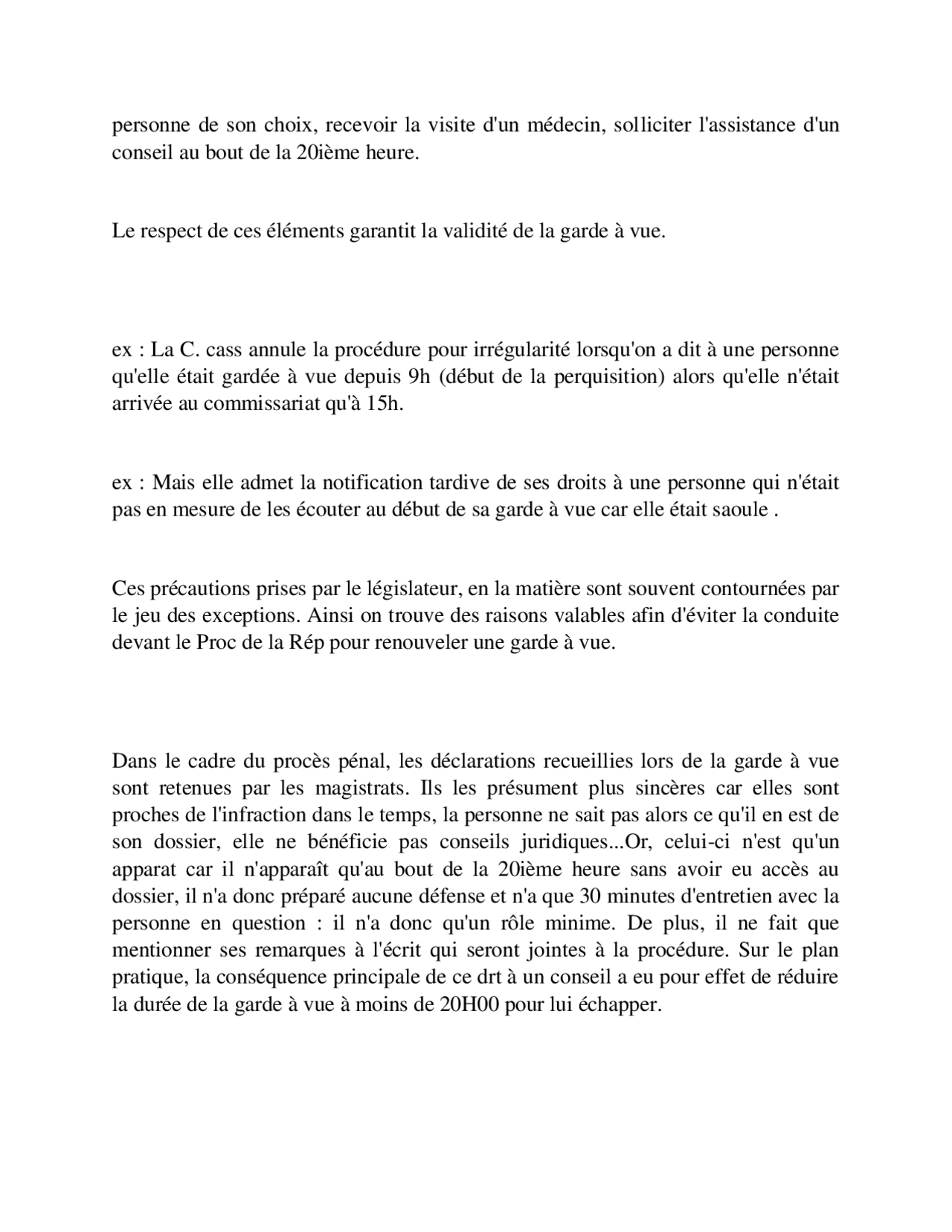 Notes Sur La Procédure Pénale 3° Partie Docsity