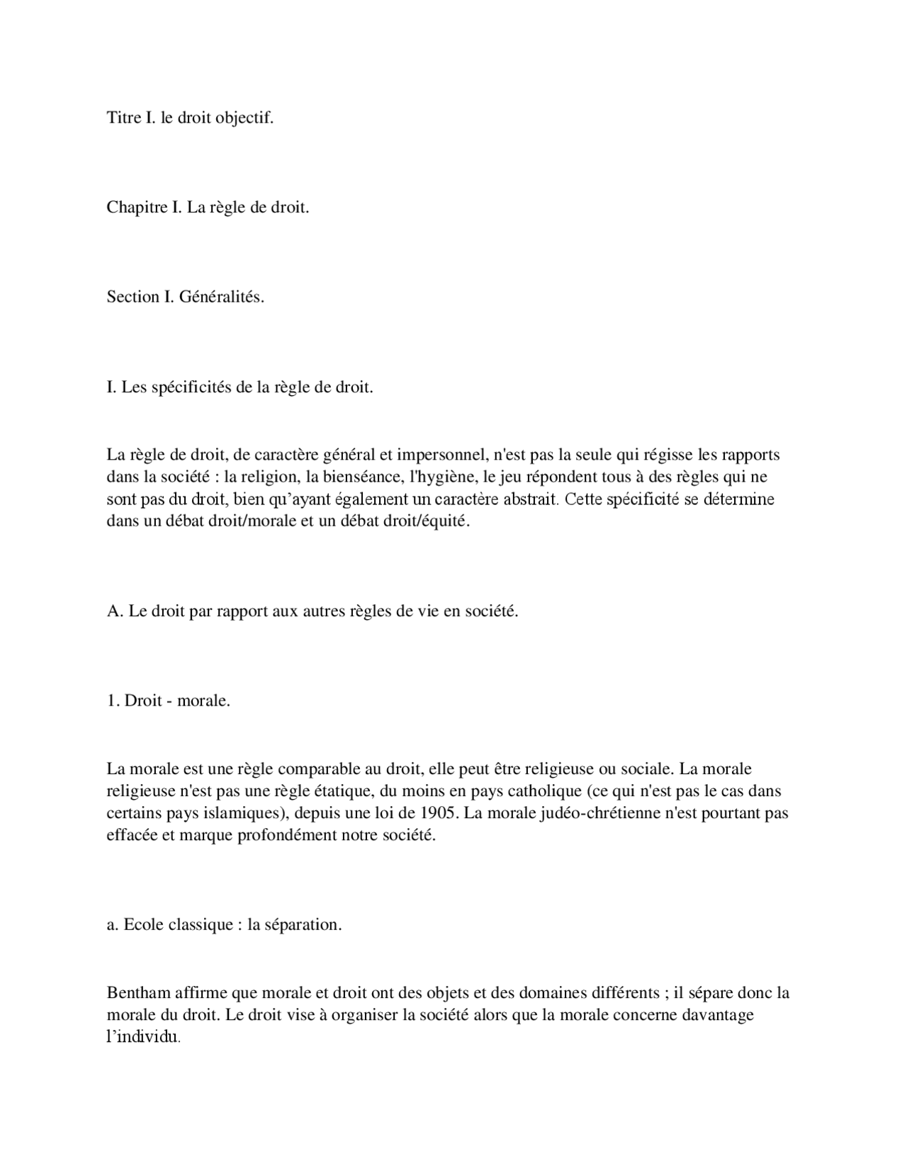 Notes Sur Lintroduction Au Droit 1° Partie Docsity