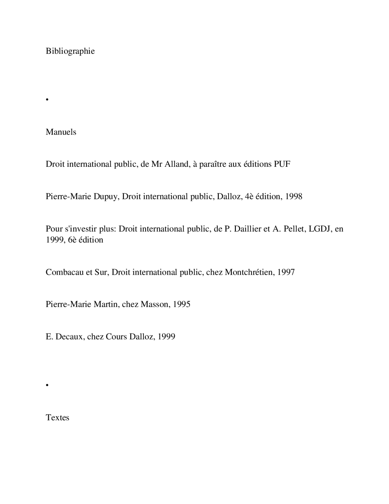 Notes De Droit International Public 1° Partie Docsity