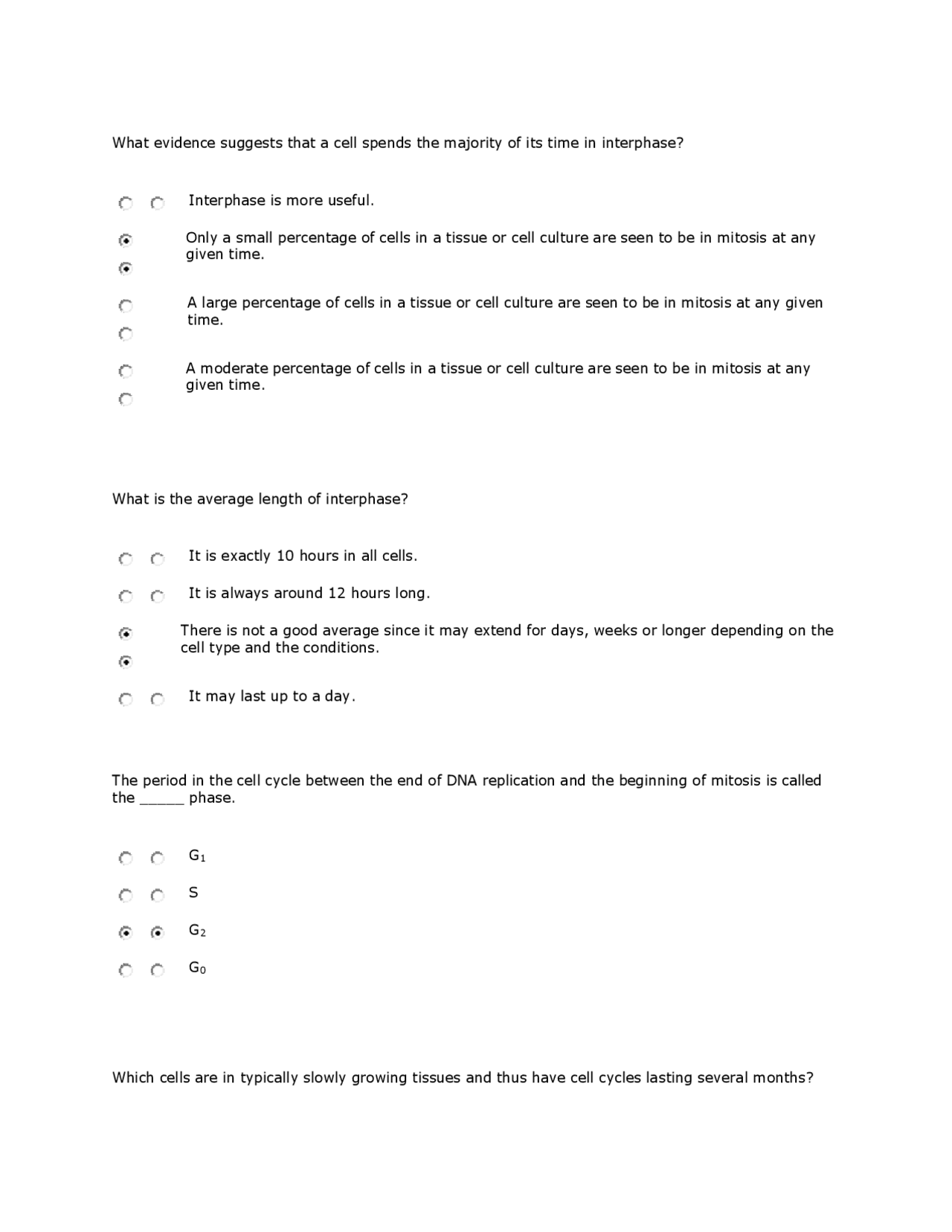 Practice Quiz 9 With Answer Key Cell Biology Pcb 4023 Docsity