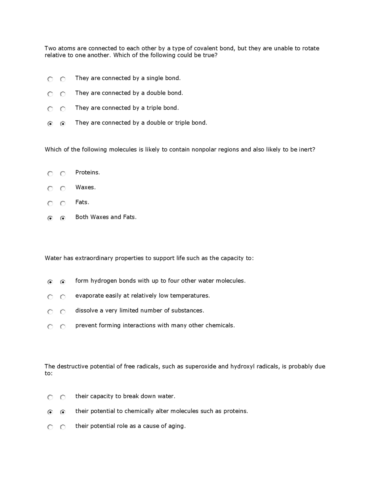 Practice Quiz 2 With Answer Key Cell Biology Pcb 4023 Docsity