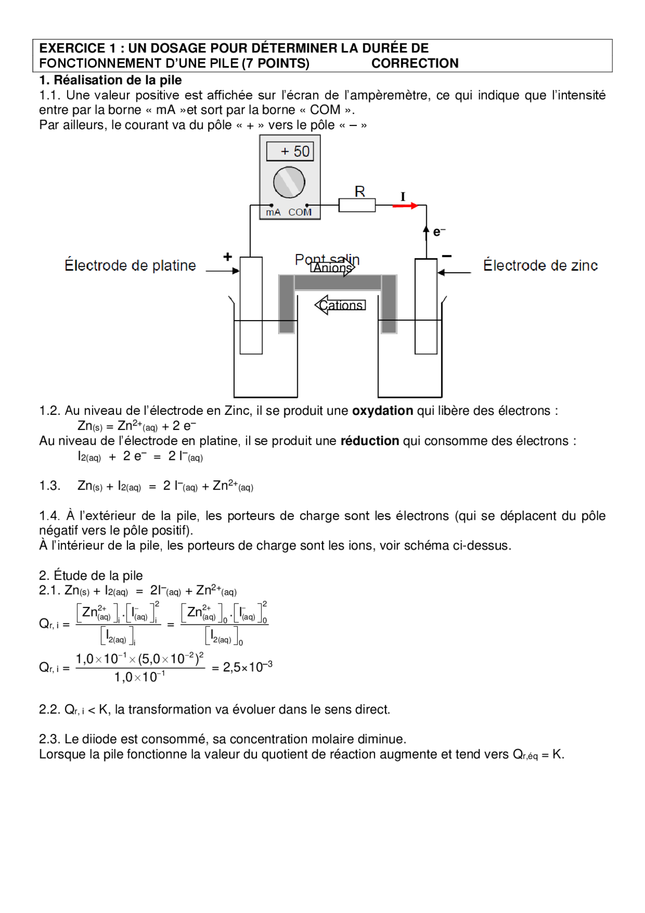 Correction Examen De Biochimie 8 Docsity