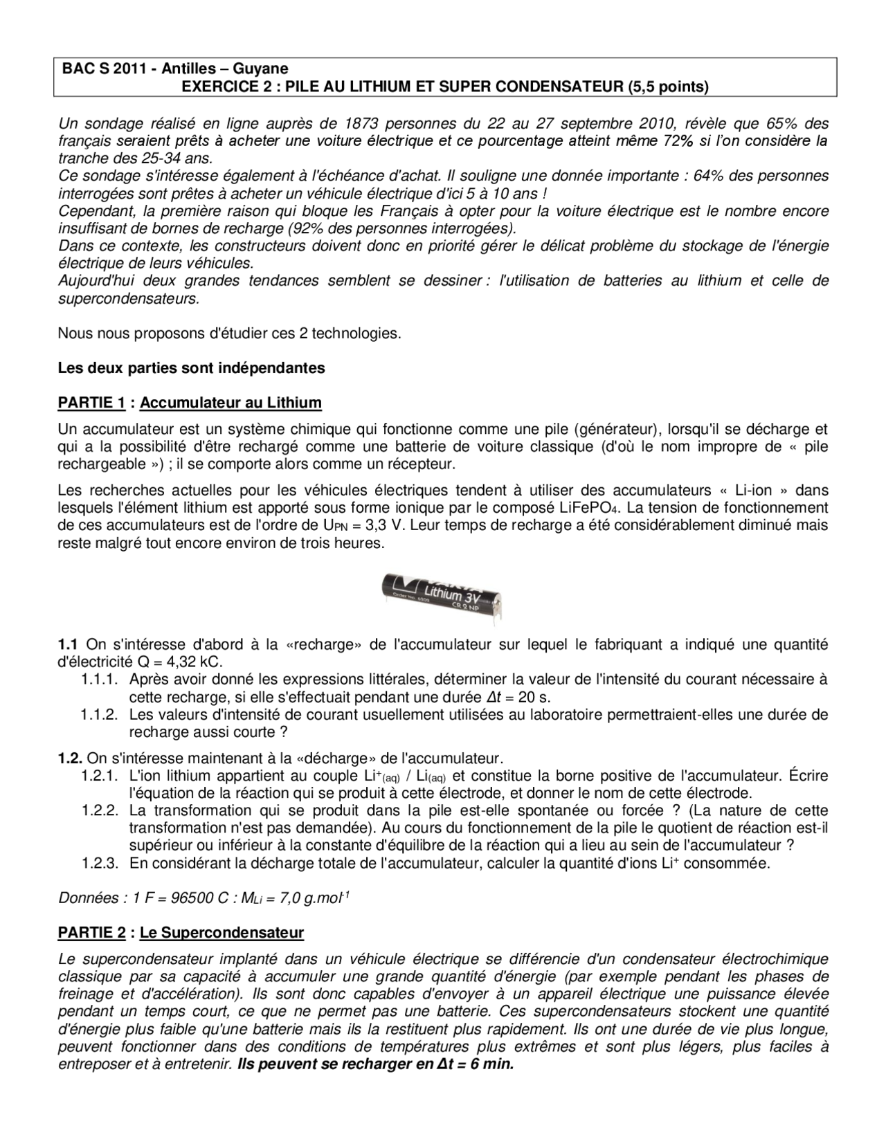 Correction Examen De Biochimie 5 Docsity