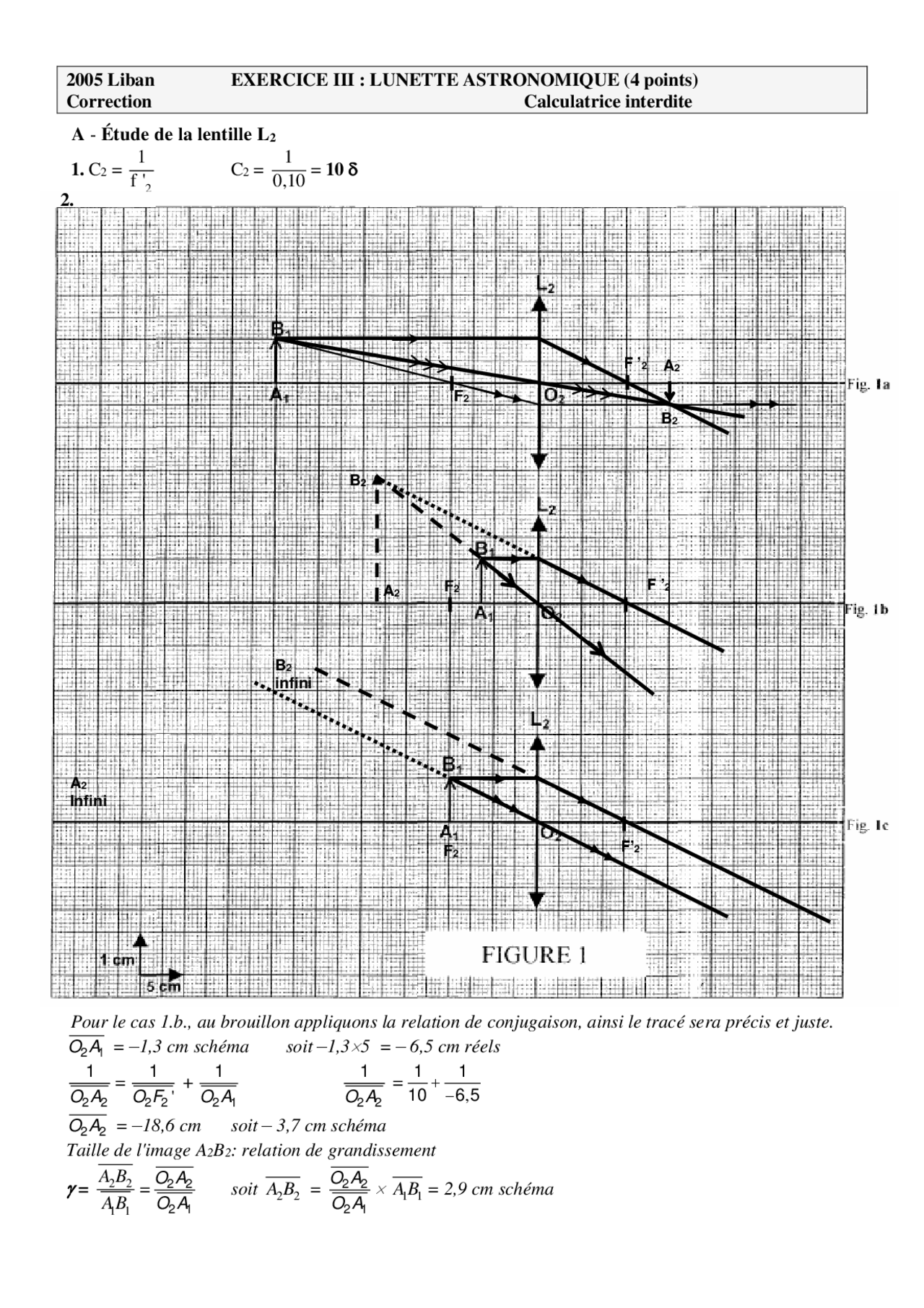Exercices - physisque sur la lunette astronomique - correction ...