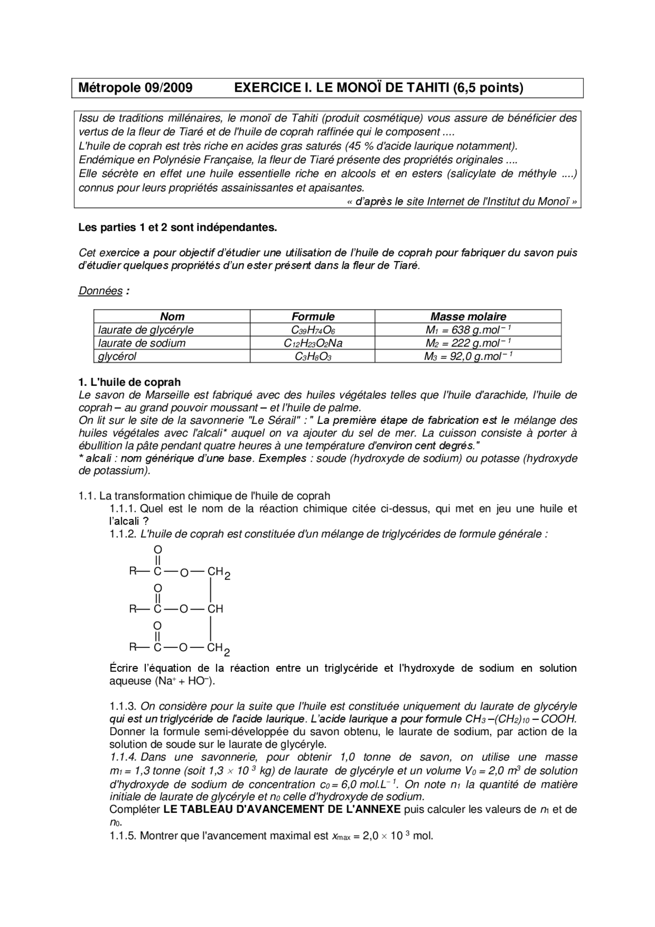 Examen De Chimie Analytique 1 Docsity