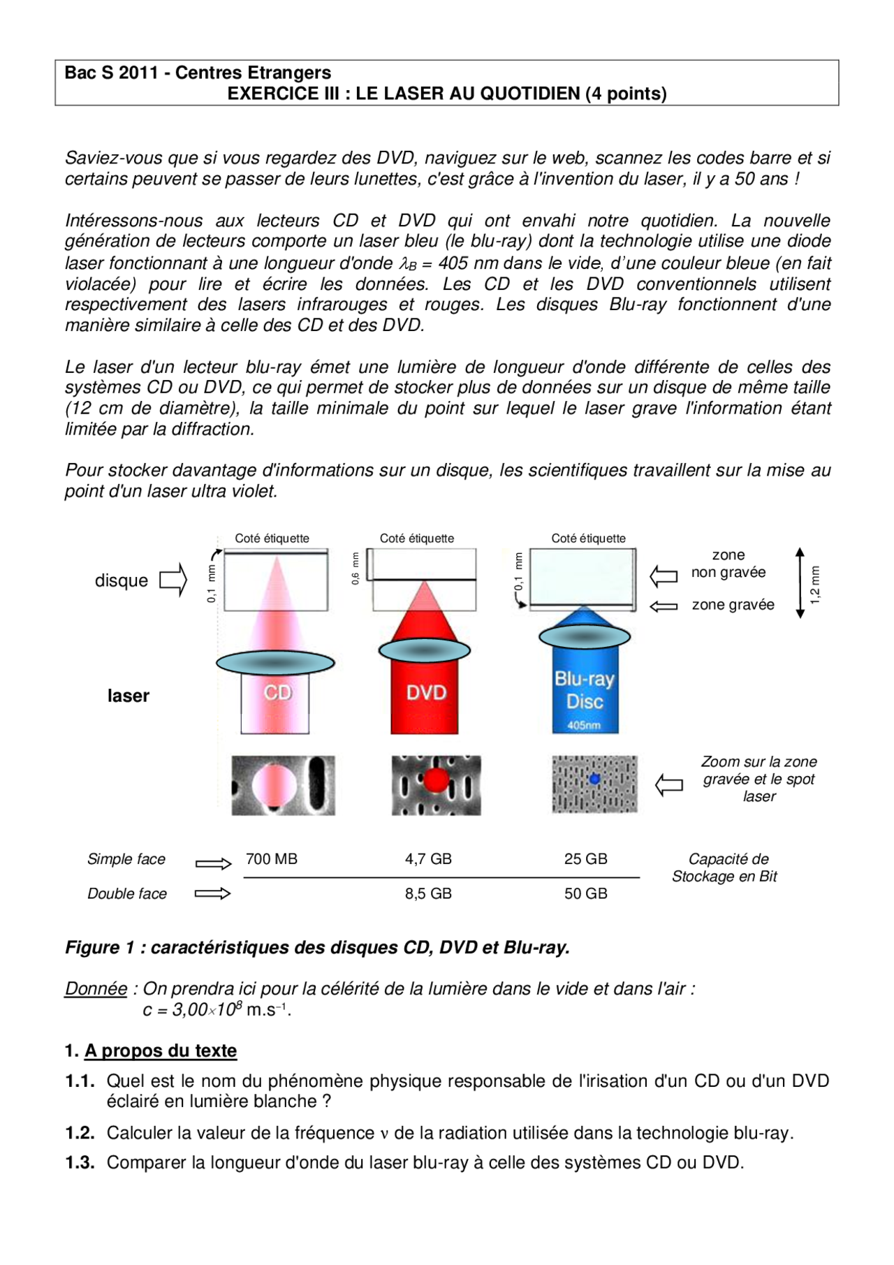 Physique Exercices 5 Docsity
