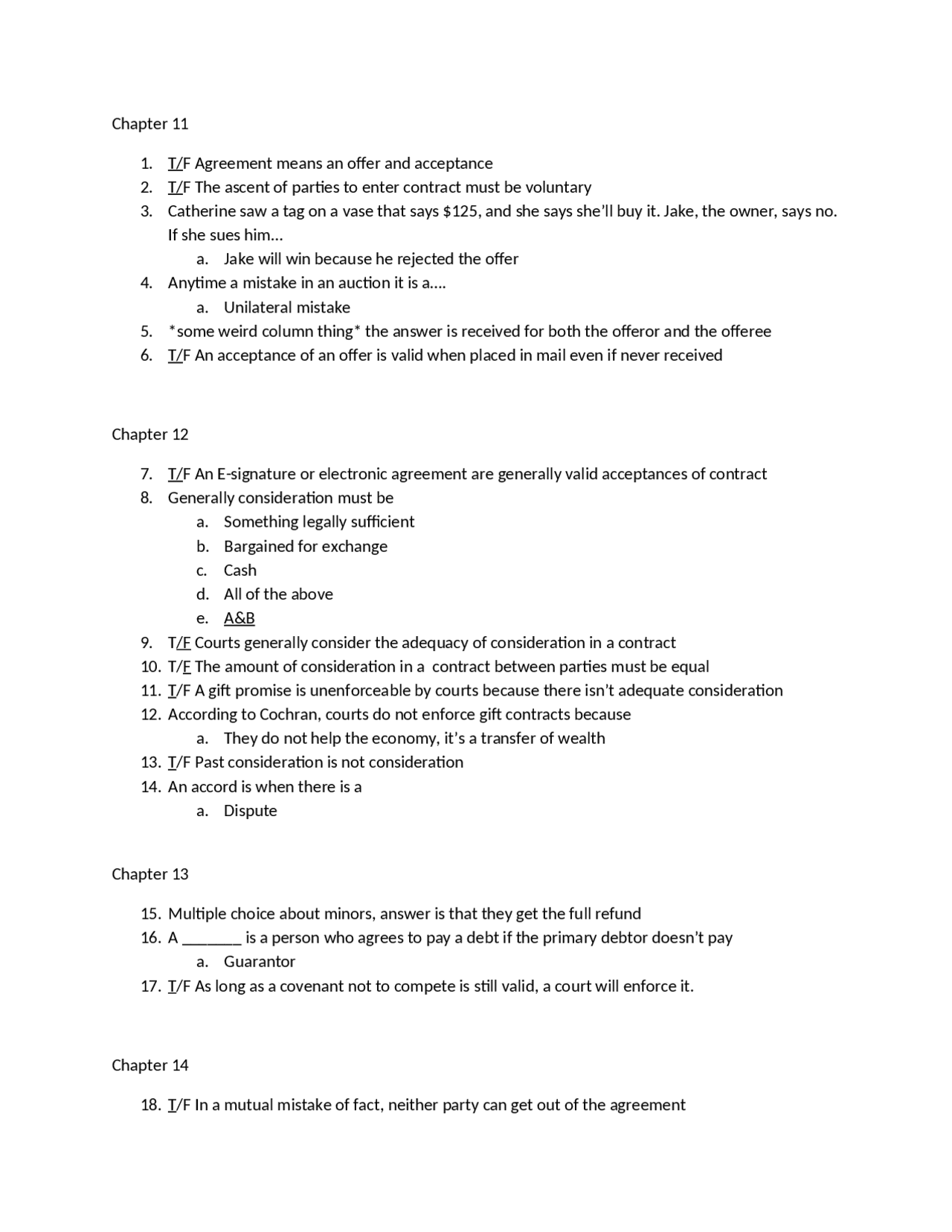 Business Law - Final Practice Questions with Answers | ACCT 2700 ...