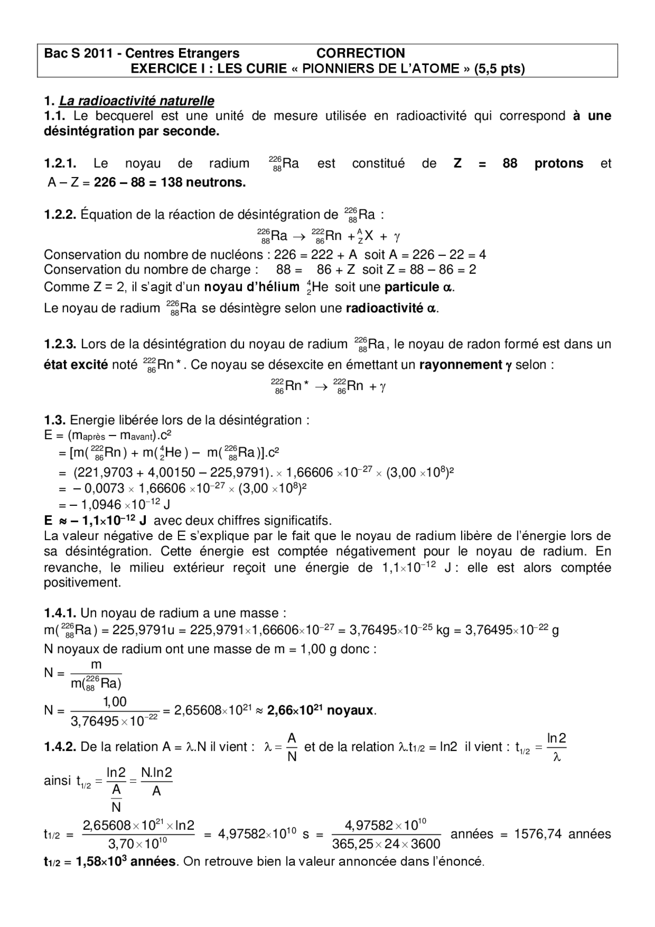 Travaux Pratiques Physiques Des Particules 11 Correction Docsity