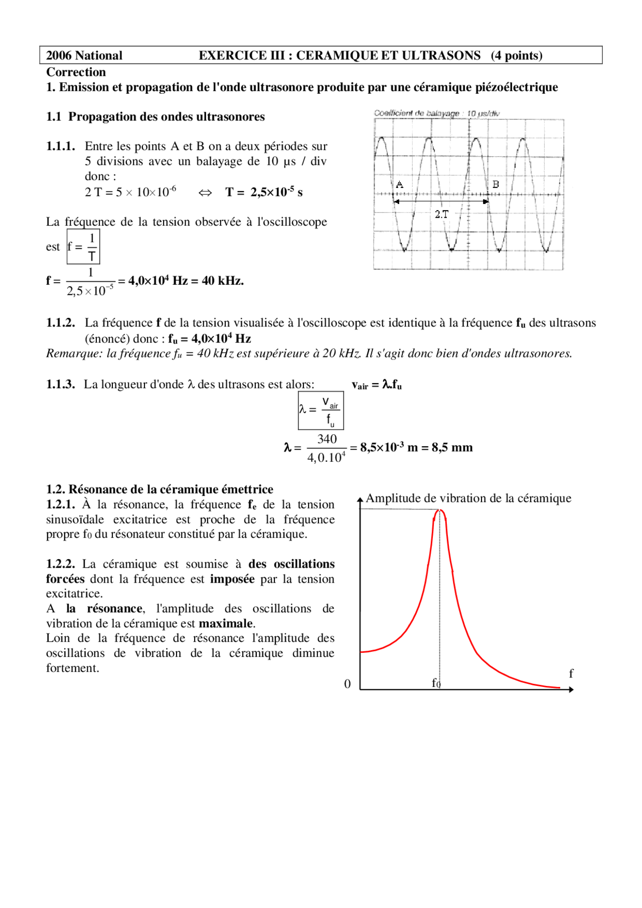 Travaux Pratiques Physisque Physiques 7 Correction Docsity