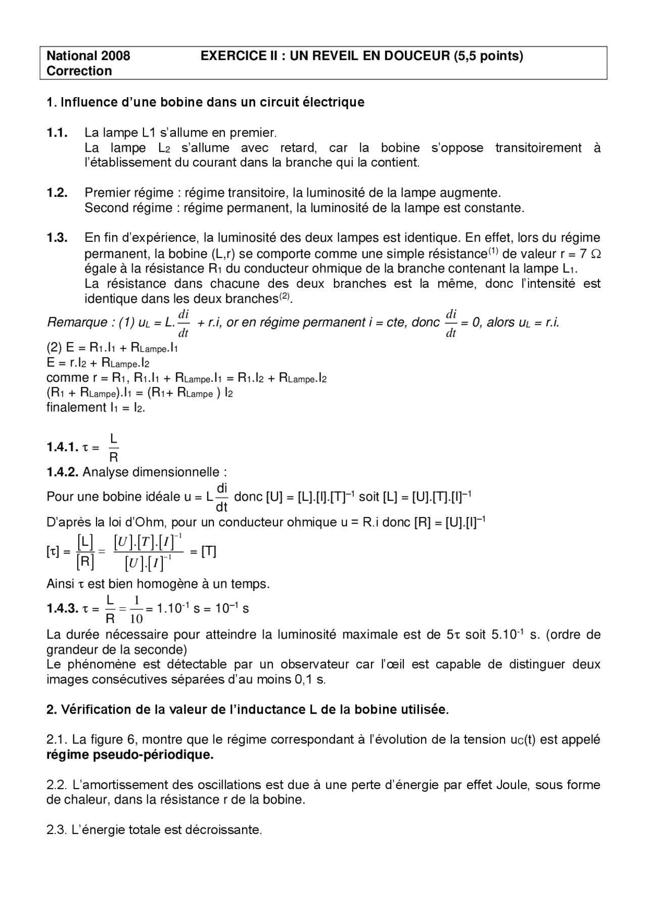 Contrôle De Physique Des Particules 9 Correction Docsity