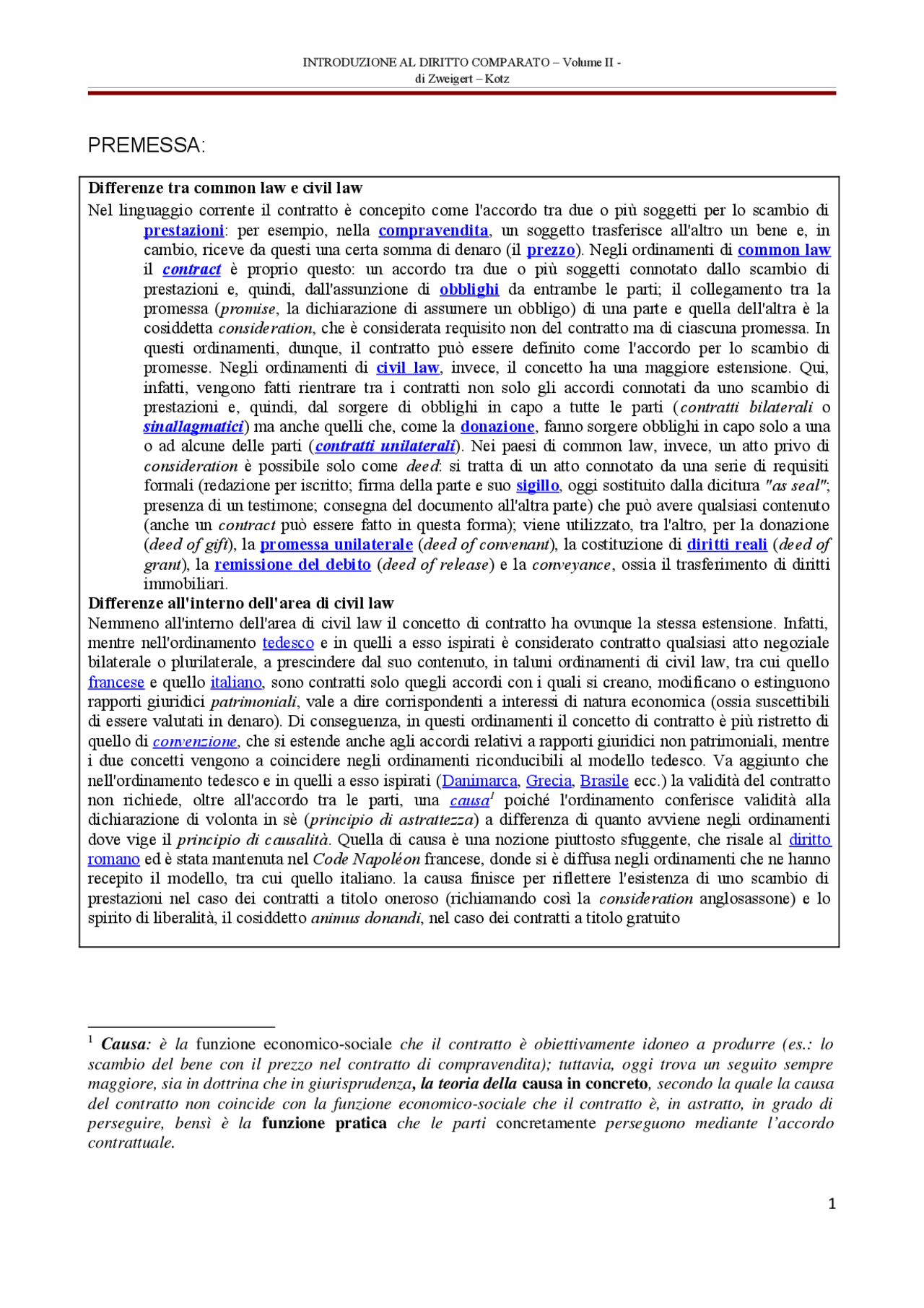 Introduzione Al Diritto Comparato Nvolume Ii Di Zweigert Kotz Docsity