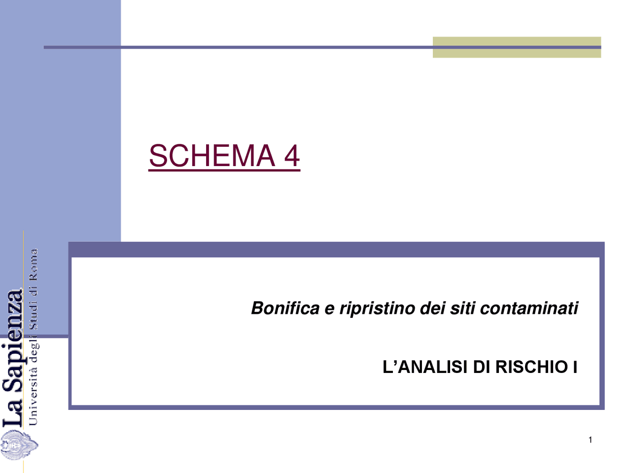 Analisi Di Rischio I Docsity
