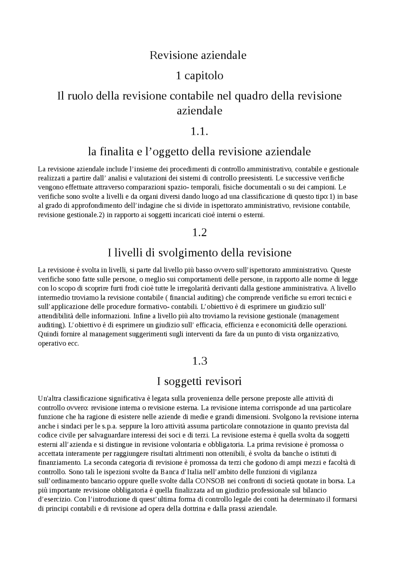 Revisione Aziendale Docsity