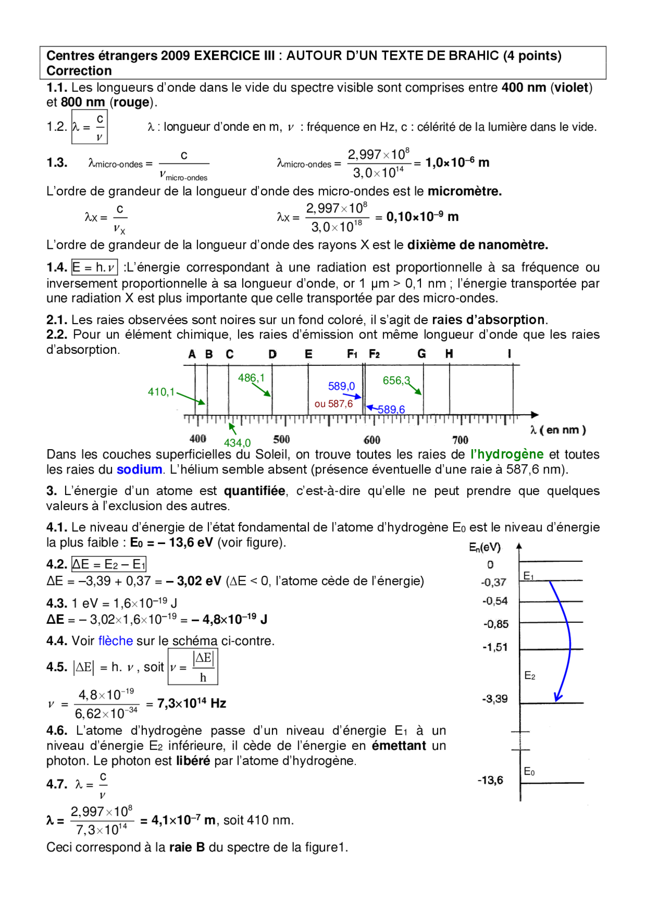 Exercices Sur Les Concepts De Physique 2 Correction Docsity