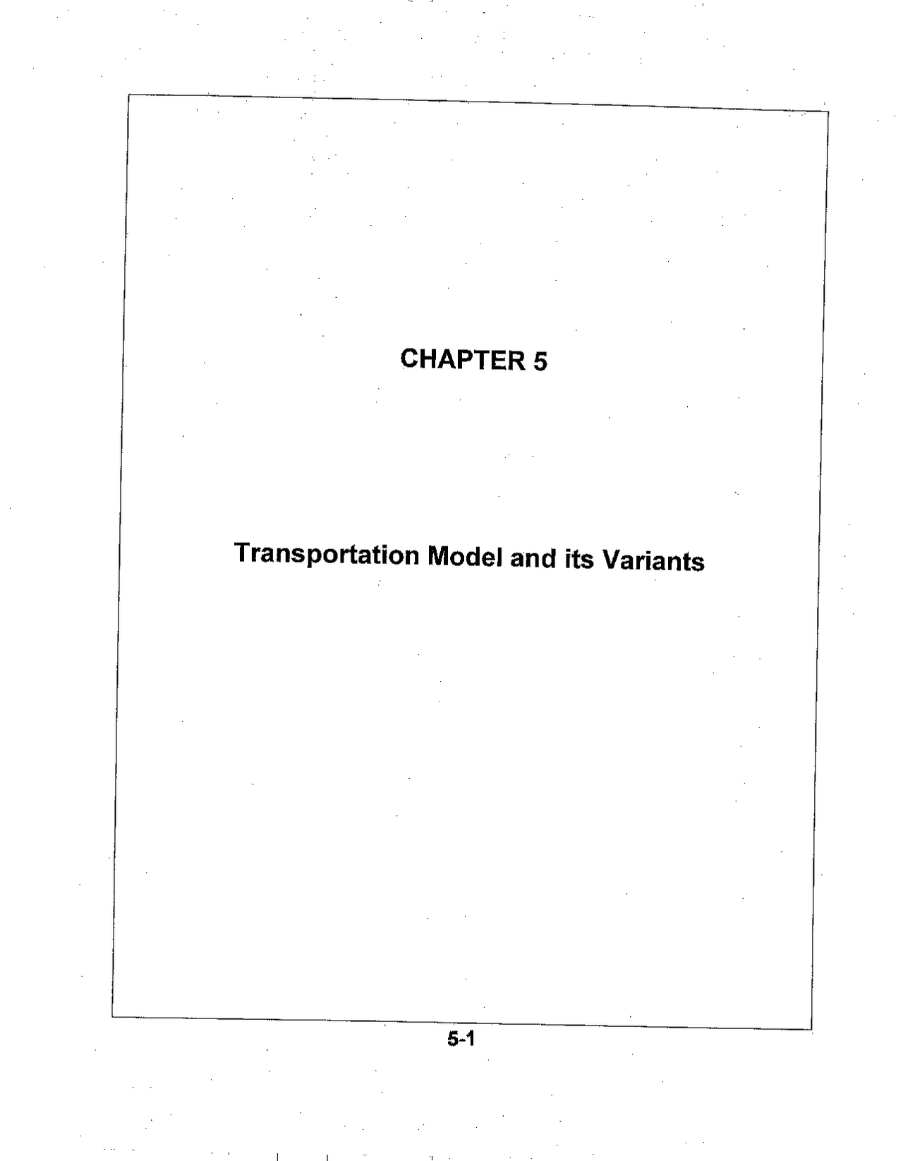 Transportation Model and its Variants - Slides | CSC 4512 - Docsity
