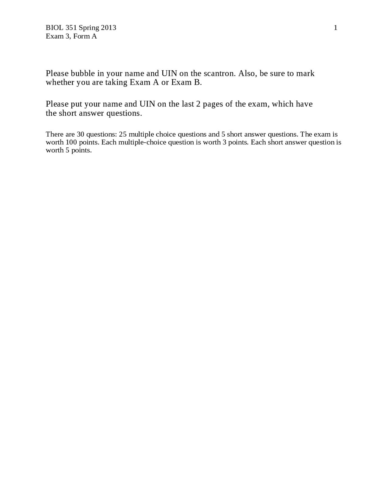 Fund Of Microbiology Solved Exam Mcqs Biol 351 Docsity