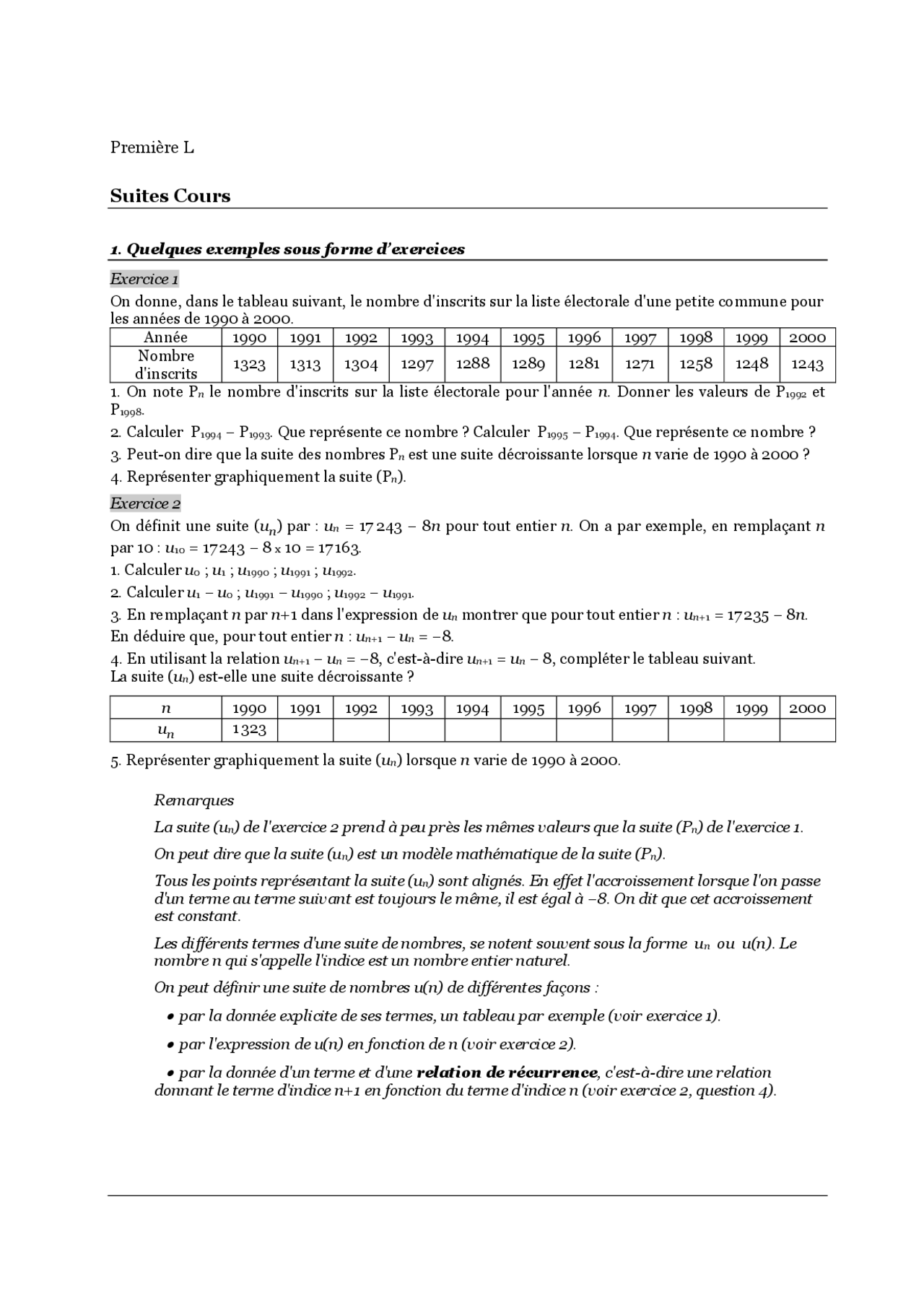 Travaux Pratiques De Mathématique 8 Docsity