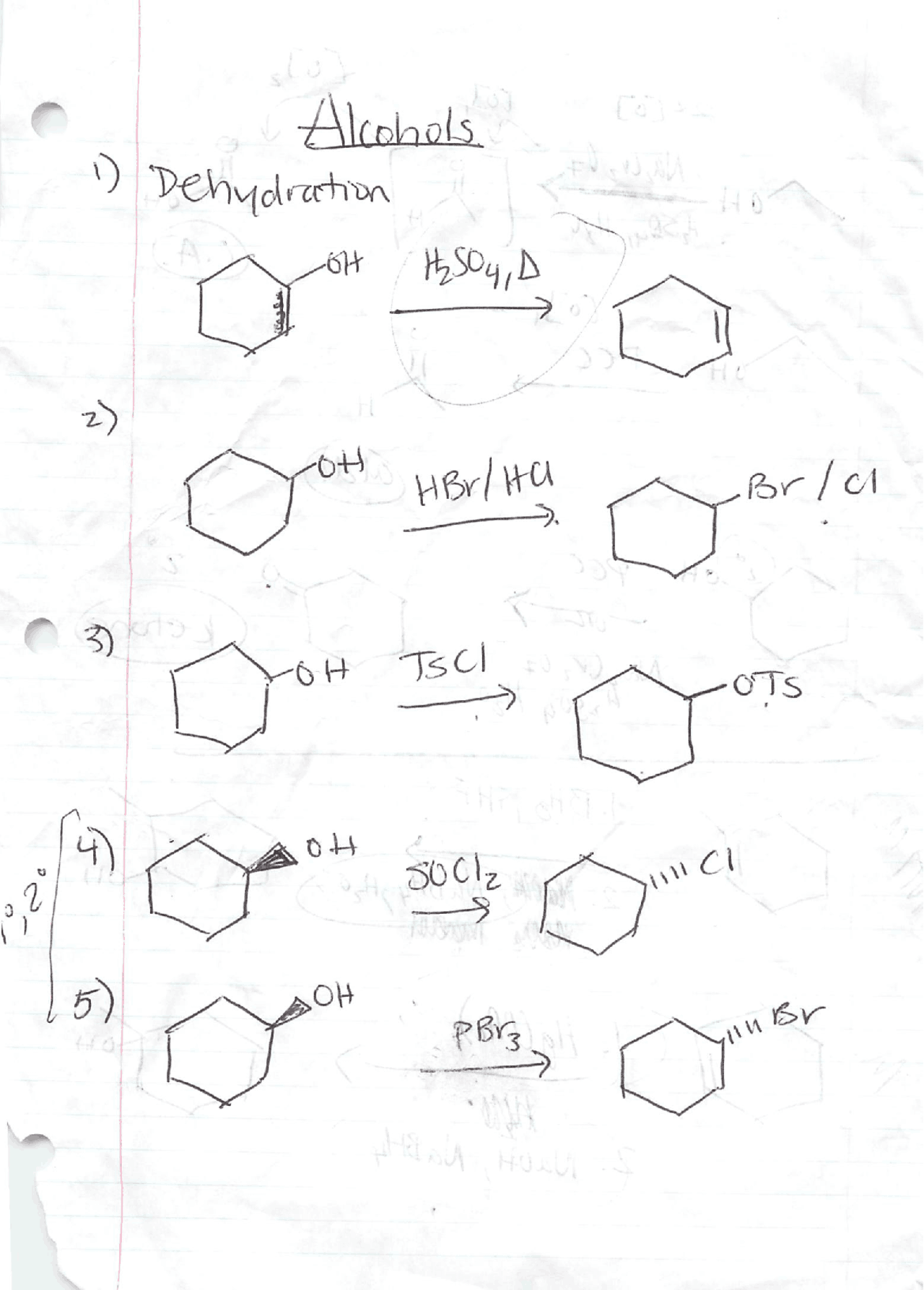 Summary of Reactions - Dehydration - Organic Chemistry I | CHEM 231 ...